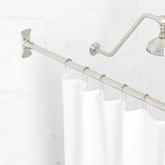 60" Straight Solid Brass Shower Rod - Brushed Nickel | Signature Hardware