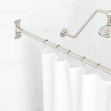 60" Straight Solid Brass Shower Rod - Brushed Nickel | Signature Hardware