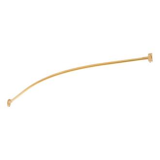 60" Curved Solid Brass Shower Rod - Brushed Gold | Signature Hardware