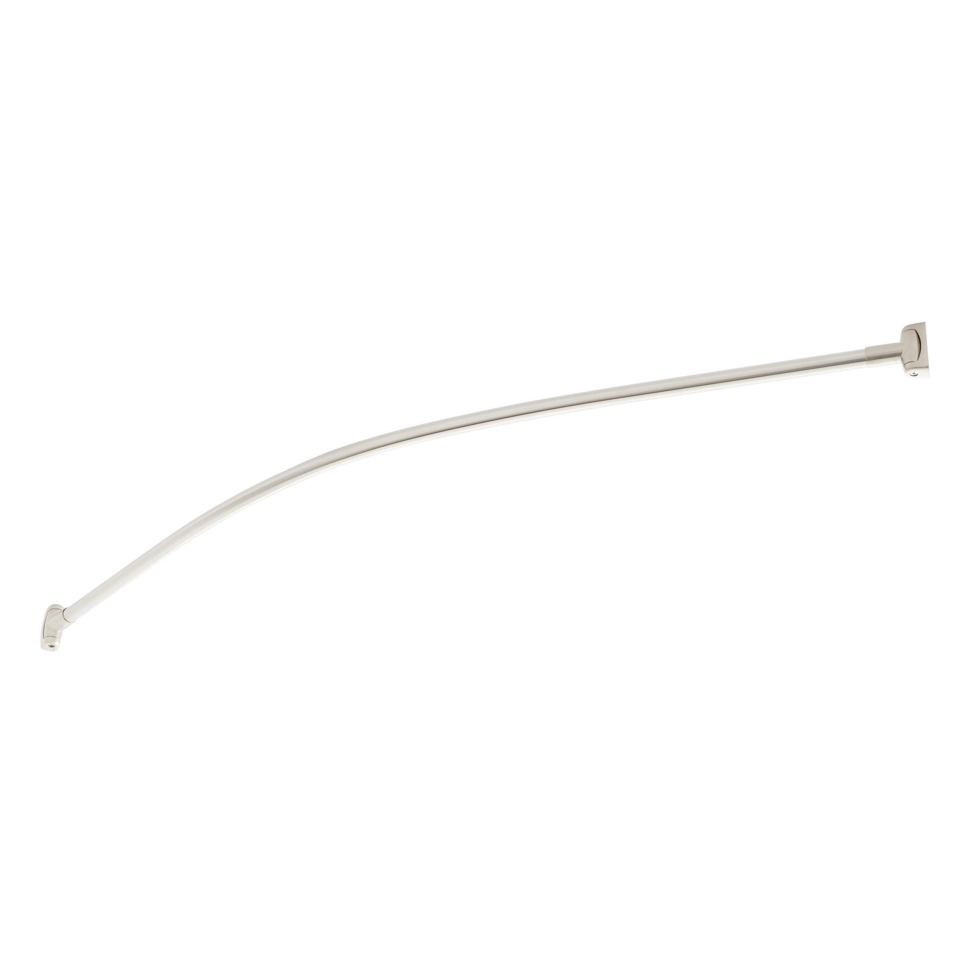 60" Curved Solid Brass Shower Rod - Brushed Nickel | Signature Hardware