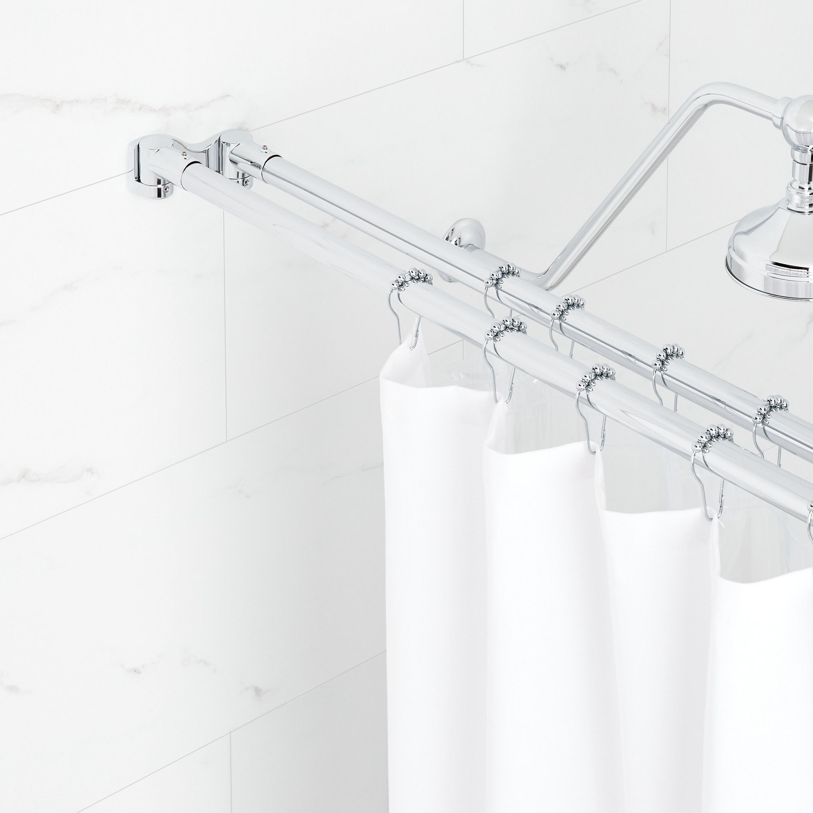 Straight Double Solid Brass Shower Curtain Rod | Signature Hardware