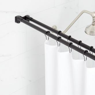 Straight Double Solid Brass Shower Curtain Rod | Signature Hardware