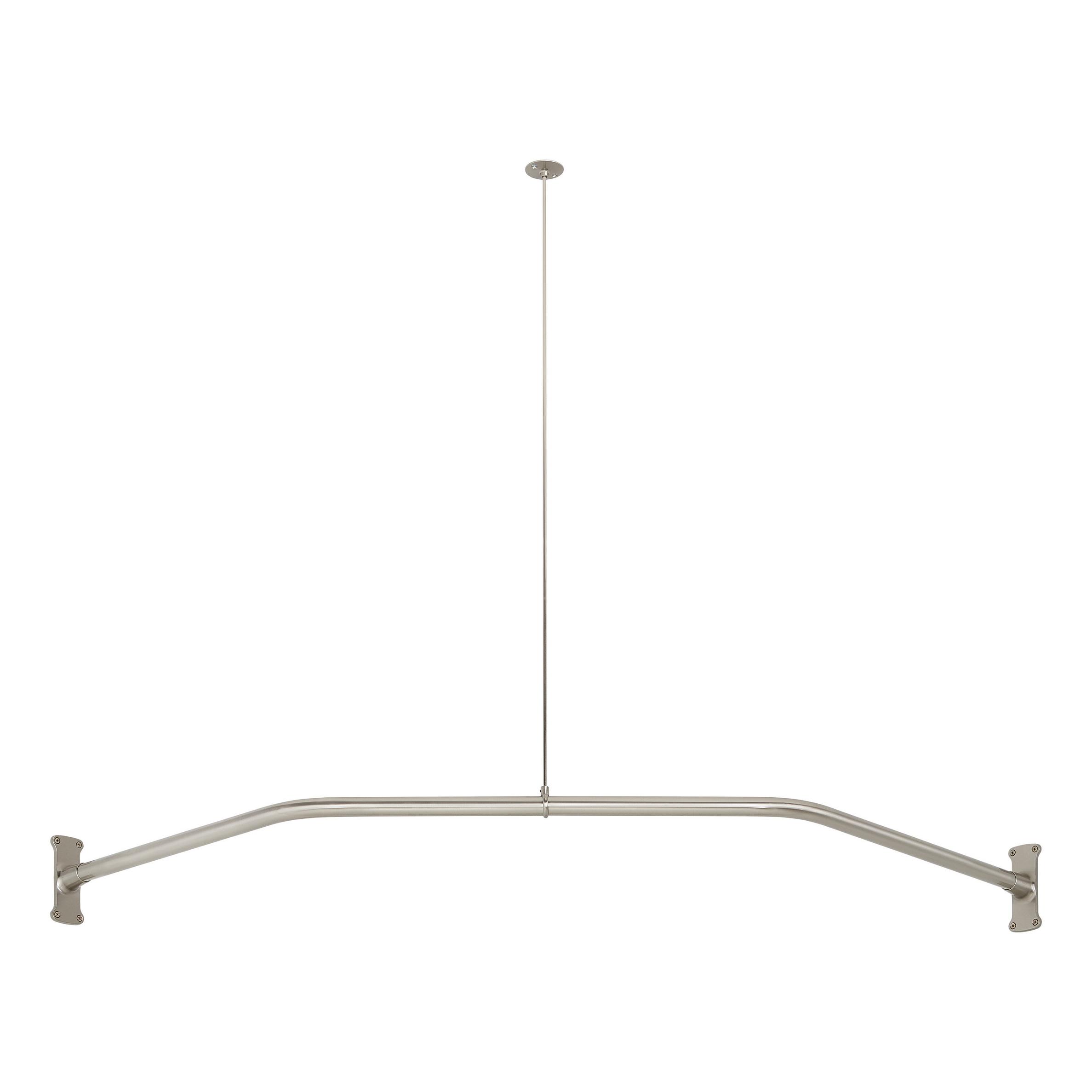 Neo-Angle Solid Brass Shower Rod and Ceiling Support | Signature Hardware