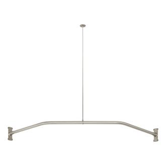 Neo-Angle Solid Brass Shower Rod and Ceiling Support | Signature Hardware