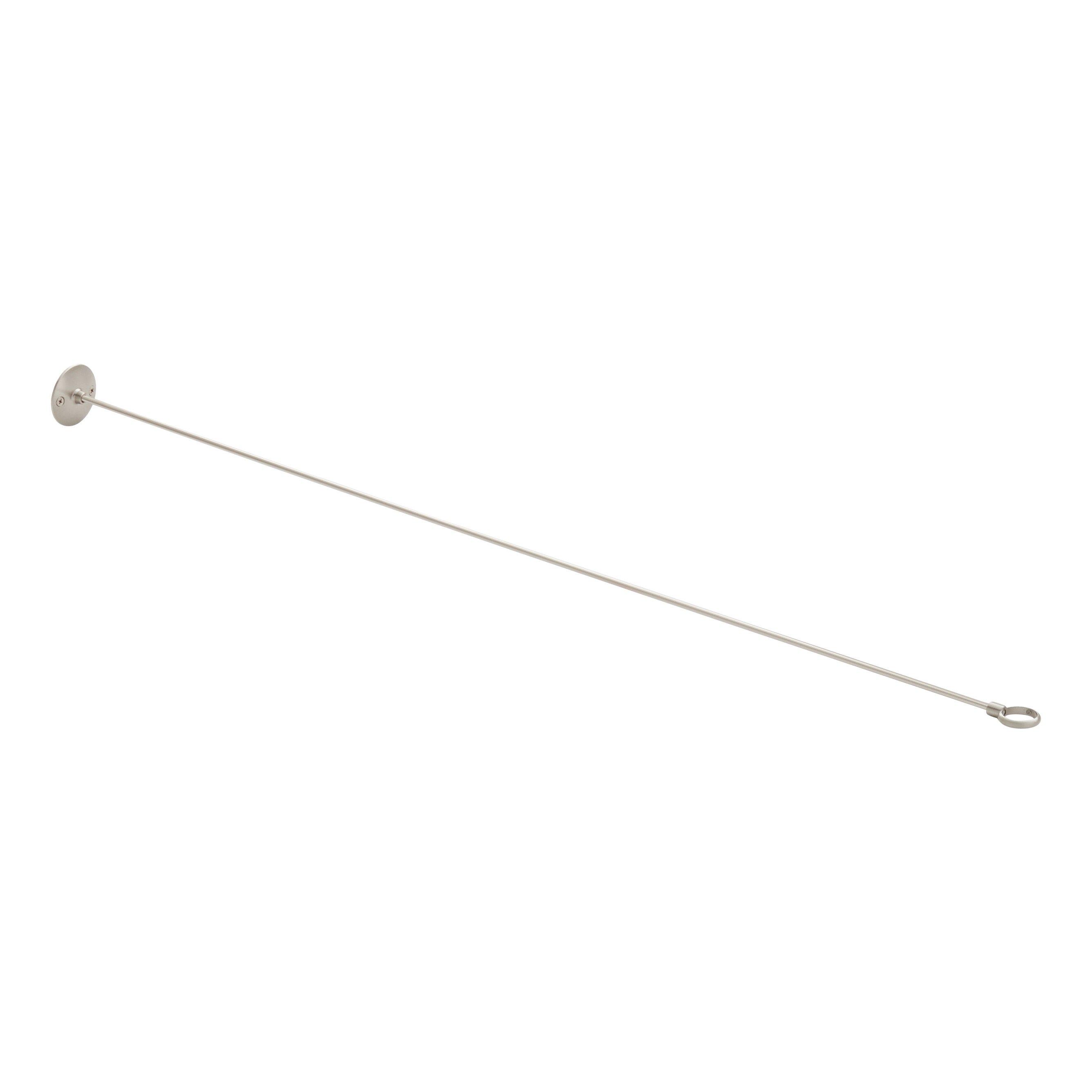 Standard Solid Steel Shower Rod Ceiling Support - Brushed Nickel ...