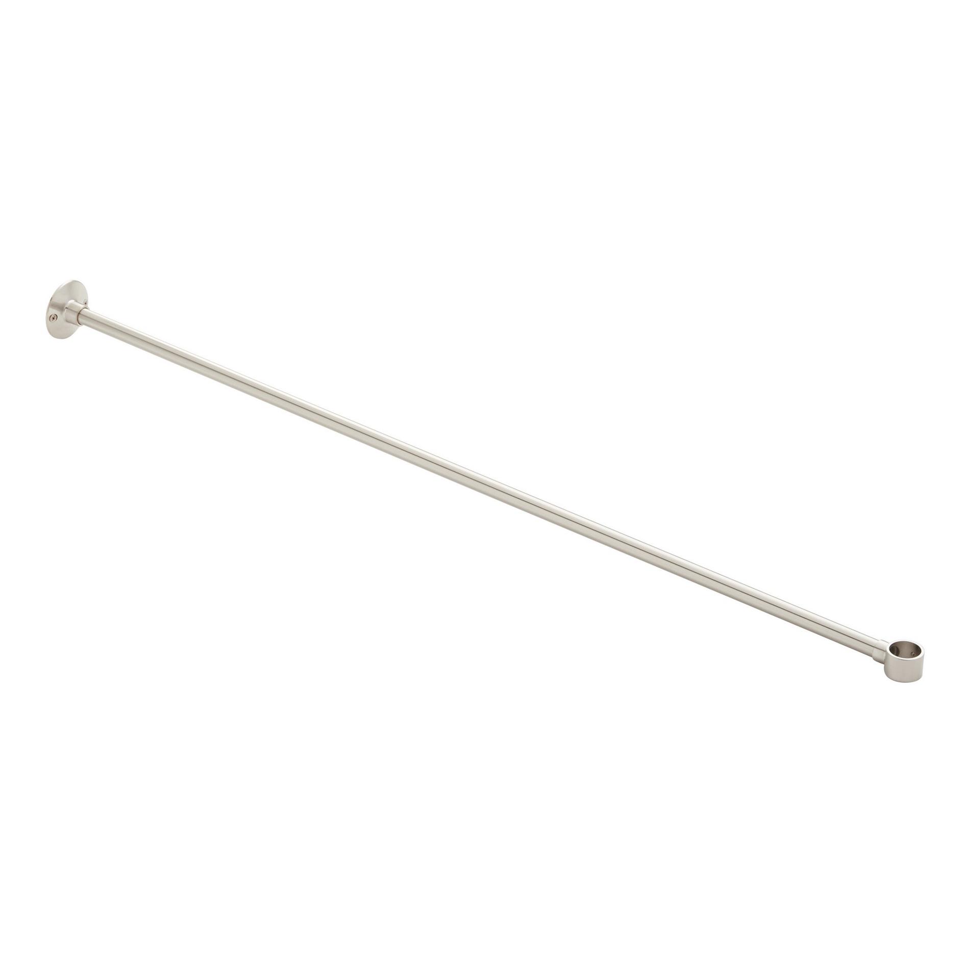 12" Brass Shower Curtain Rod Support with 1" Loop | Signature Hardware