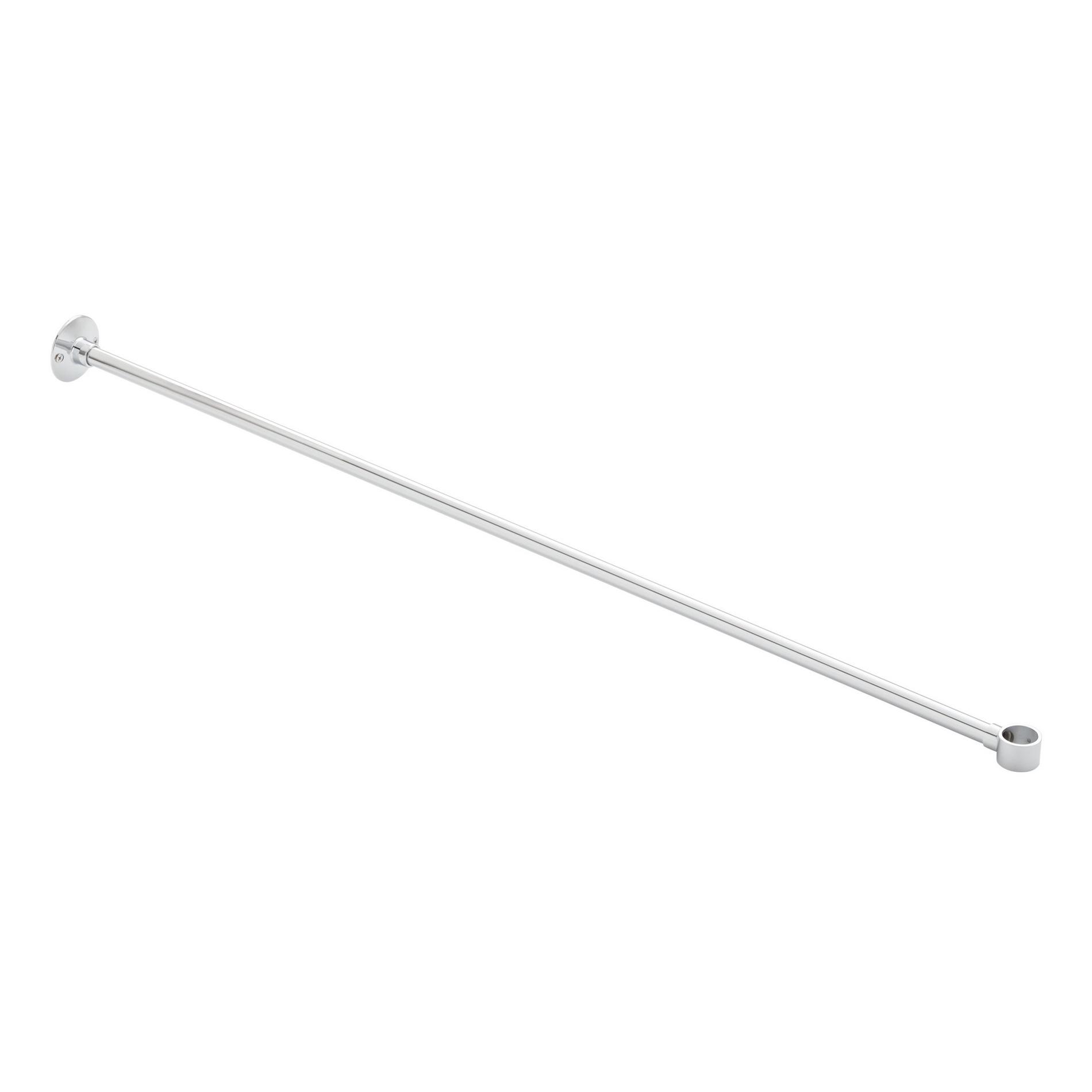 12" Brass Shower Curtain Rod Support with 1" Loop | Signature Hardware