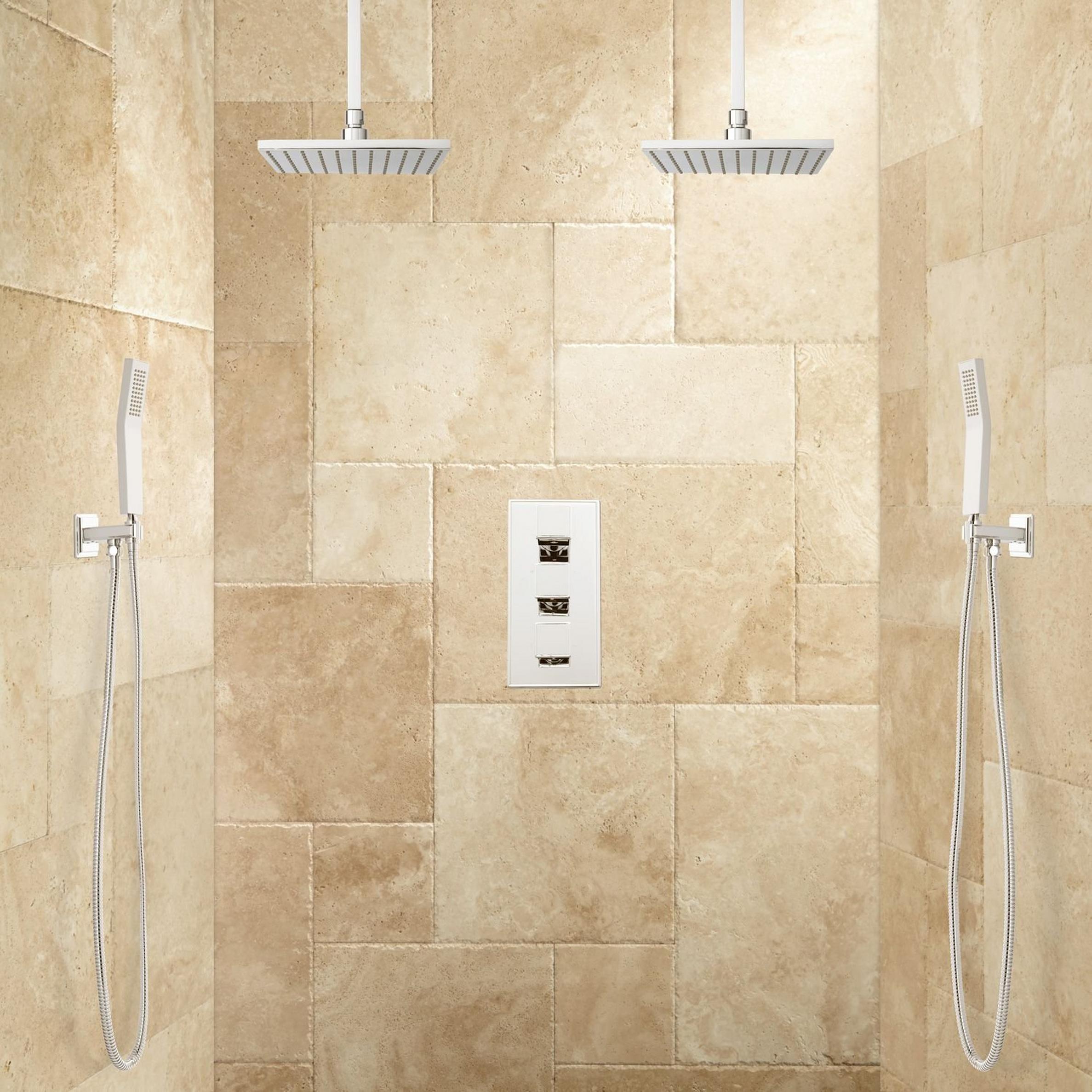 Ryle Dual Rainfall Shower System with Hand Shower | Signature Hardware