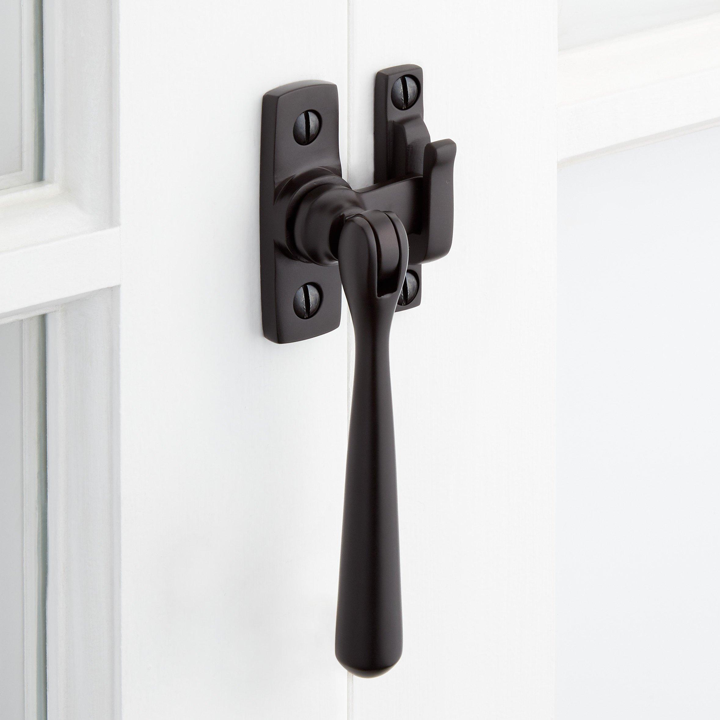 Casement Window Latch - Brass - Matte Black | Signature Hardware