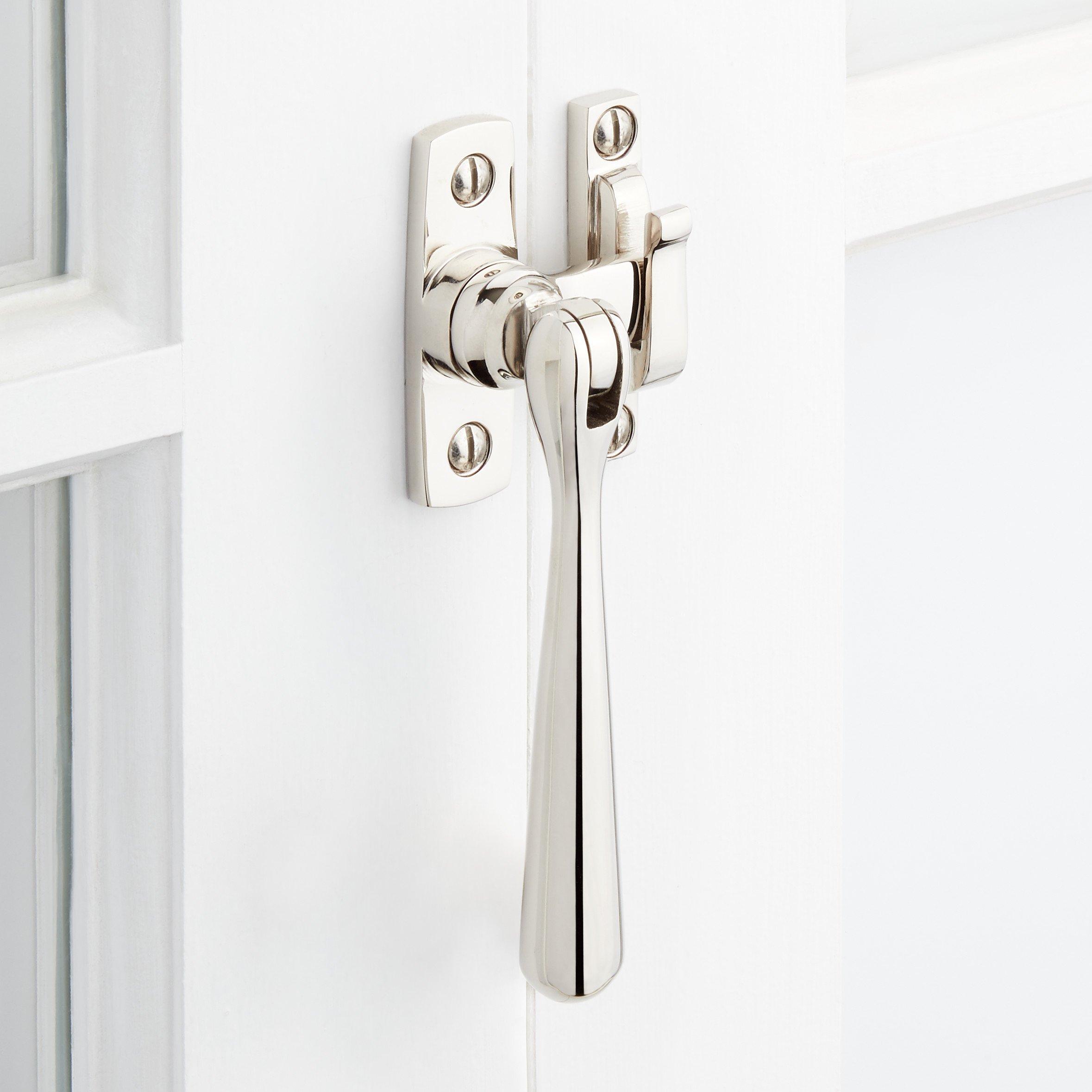 Casement Window Latch - Brass - Polished Nickel | Signature Hardware