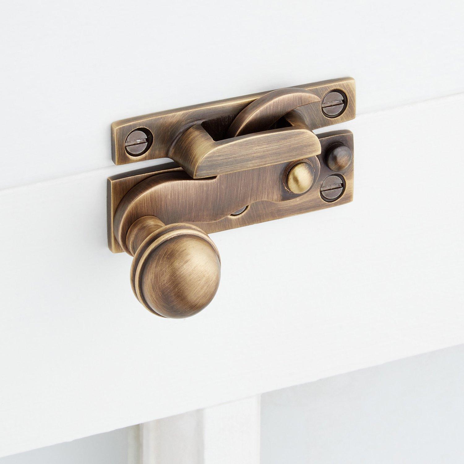 Victorian Brass Sash Lock - no pin locking - Antique Brass | Signature ...