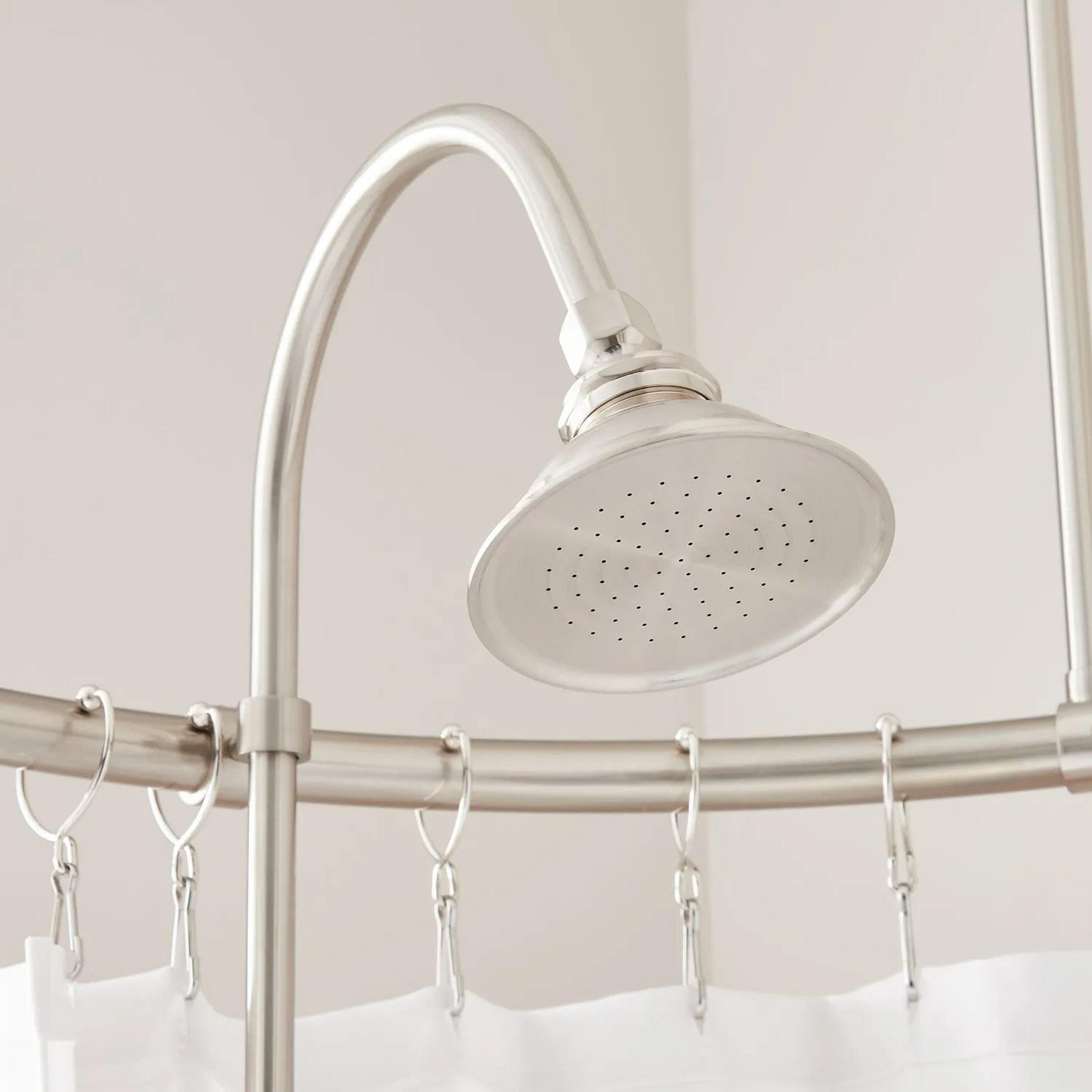 Gooseneck Shower Conversion Kit with Hand Shower - 60" x 30" Oval ...