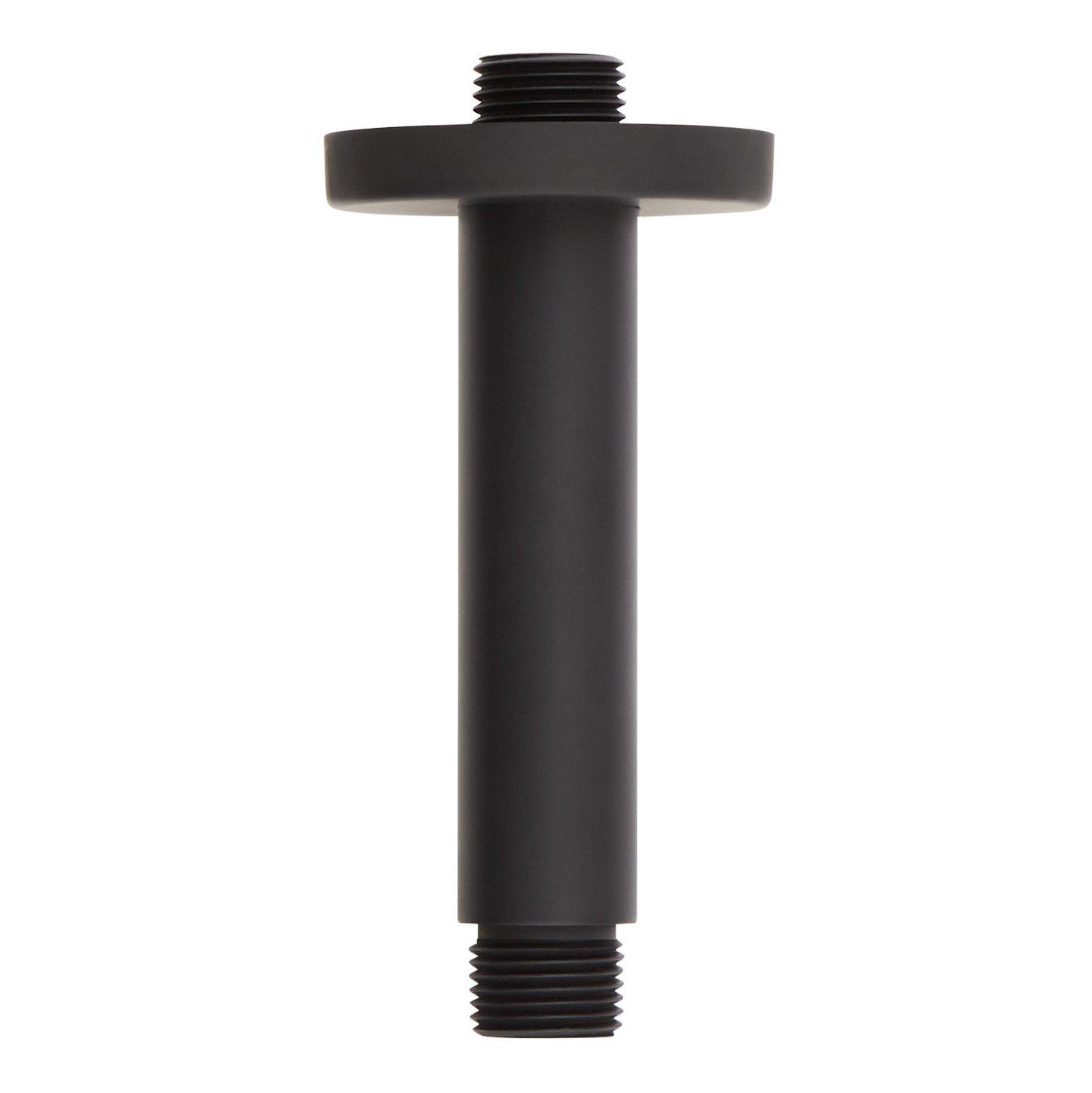 FundamentALL 4" Ceiling-Mount Shower Arm and Flange - Matte Black ...