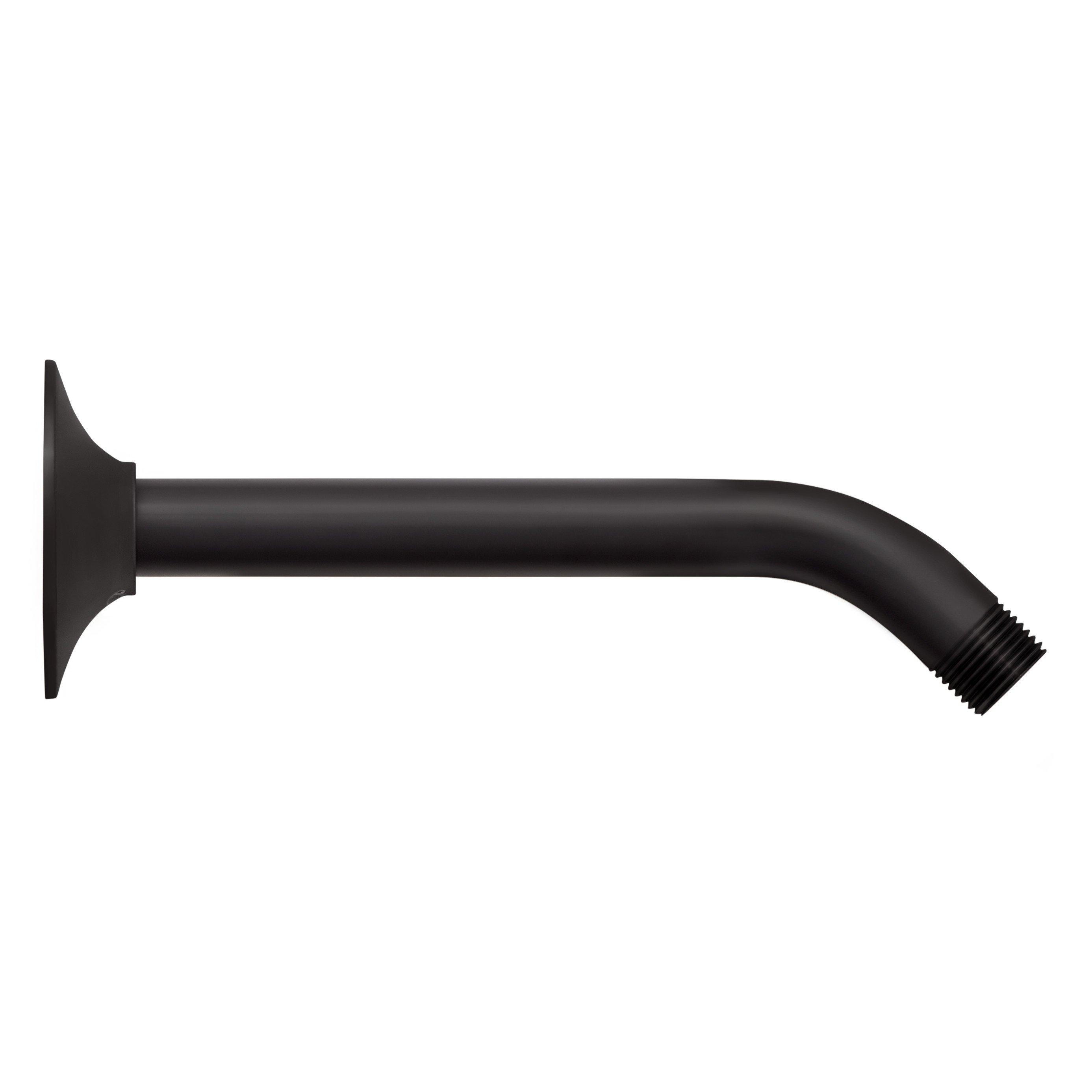 FundamentALL 8" Wall-Mount Shower Arm and Flange - Matte Black ...
