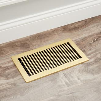 Modern Brass Oversized Floor Register | Signature Hardware