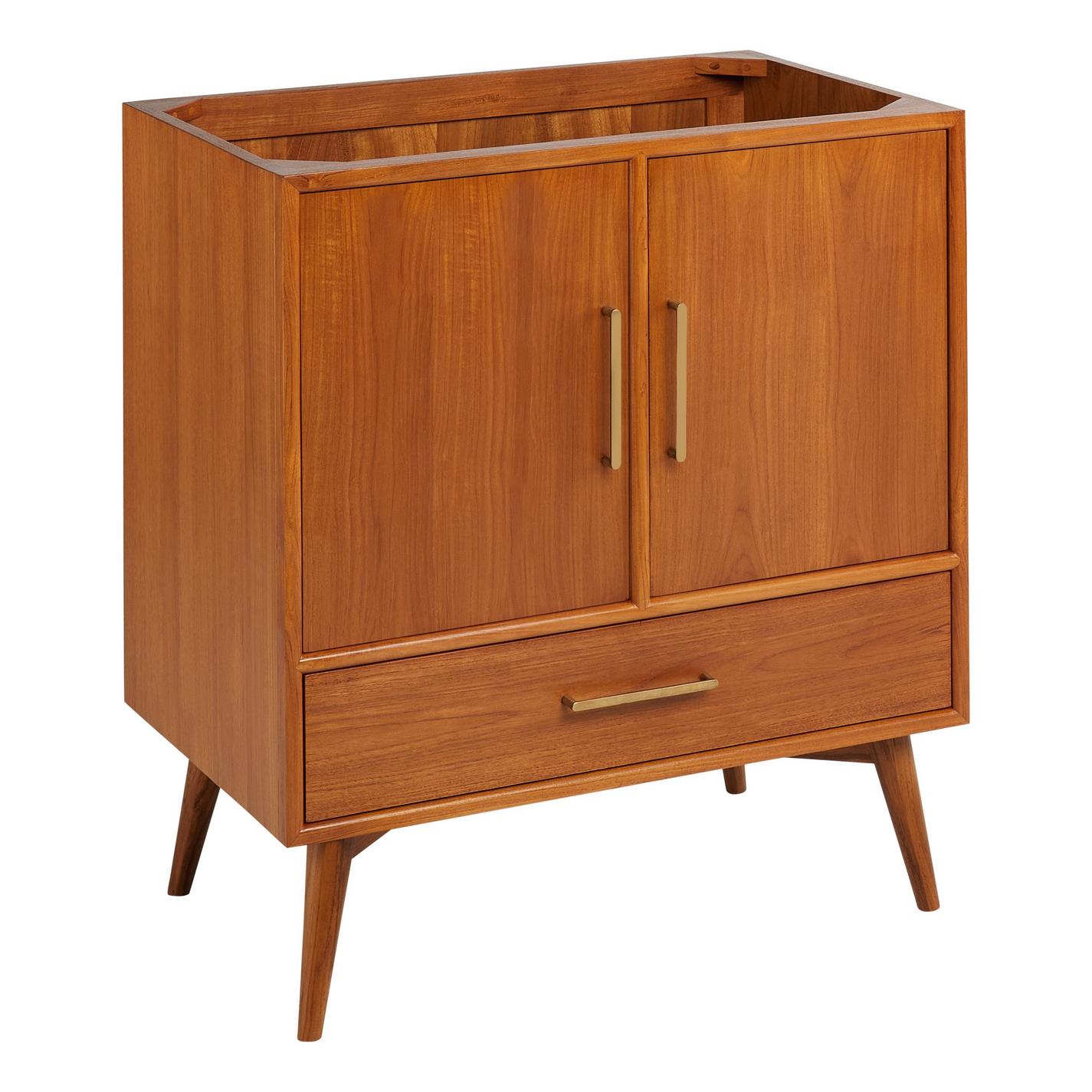 30" Novak Teak Vanity with Rectangular Undermount Sink - Teak ...