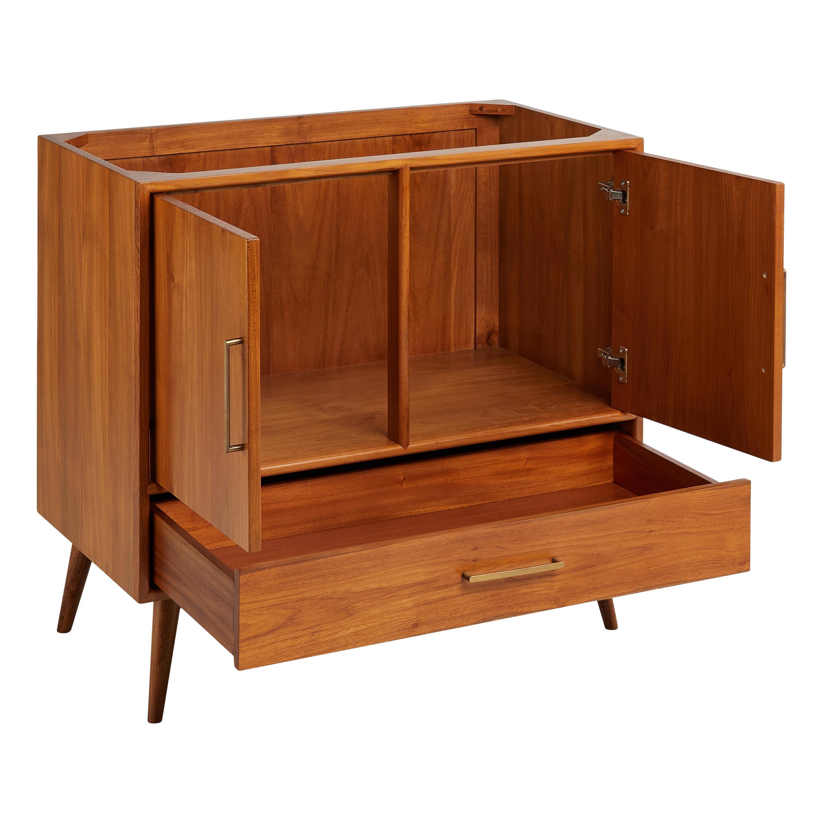 36" Novak Teak Vanity - Teak | Signature Hardware