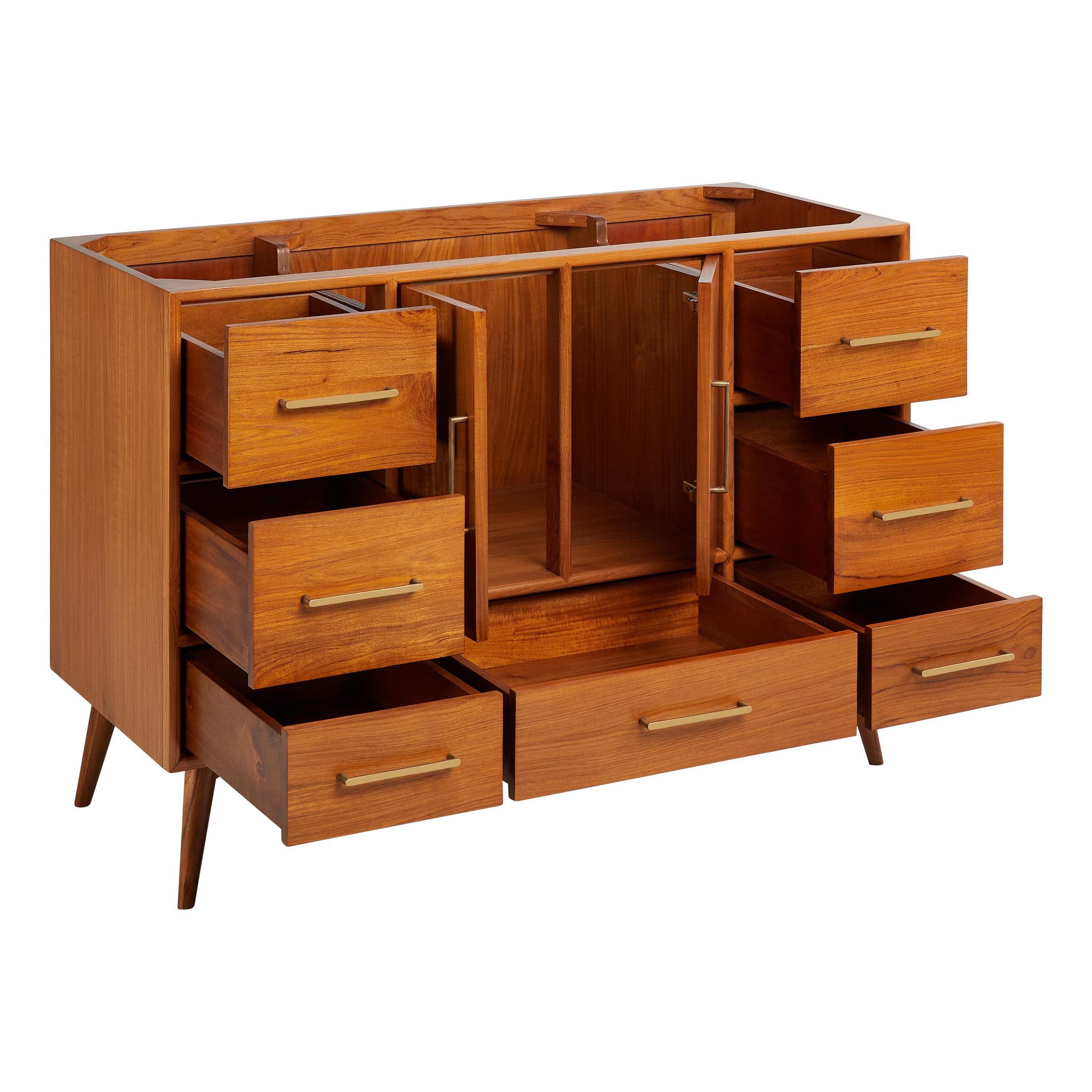 48" Novak Teak Vanity - Teak | Signature Hardware