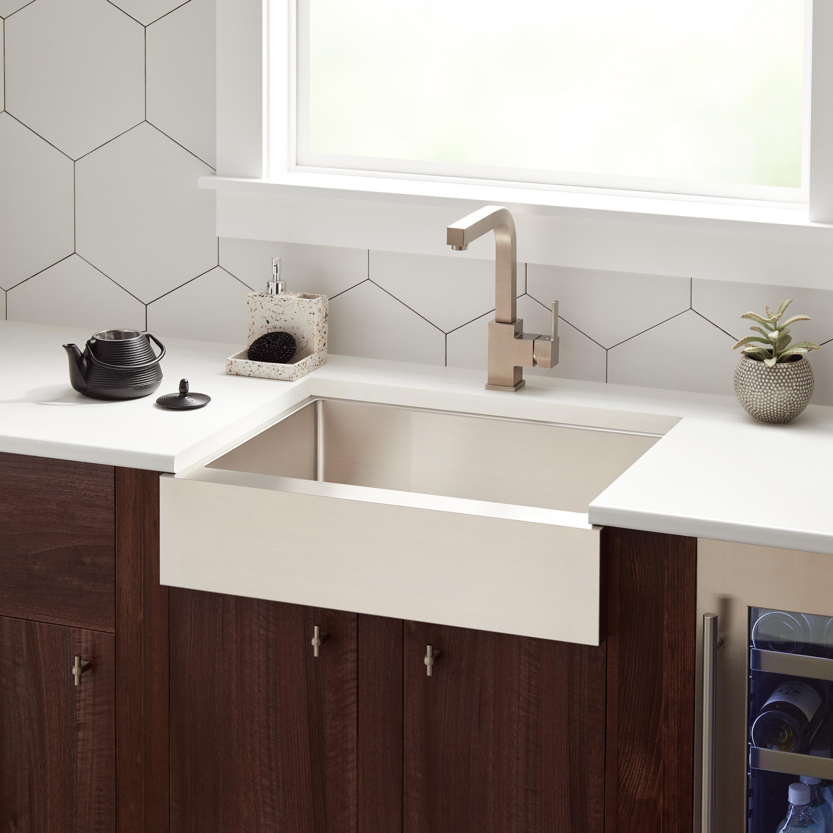 27" Hazelton Stainless Steel Retrofit Farmhouse Sink | Signature Hardware