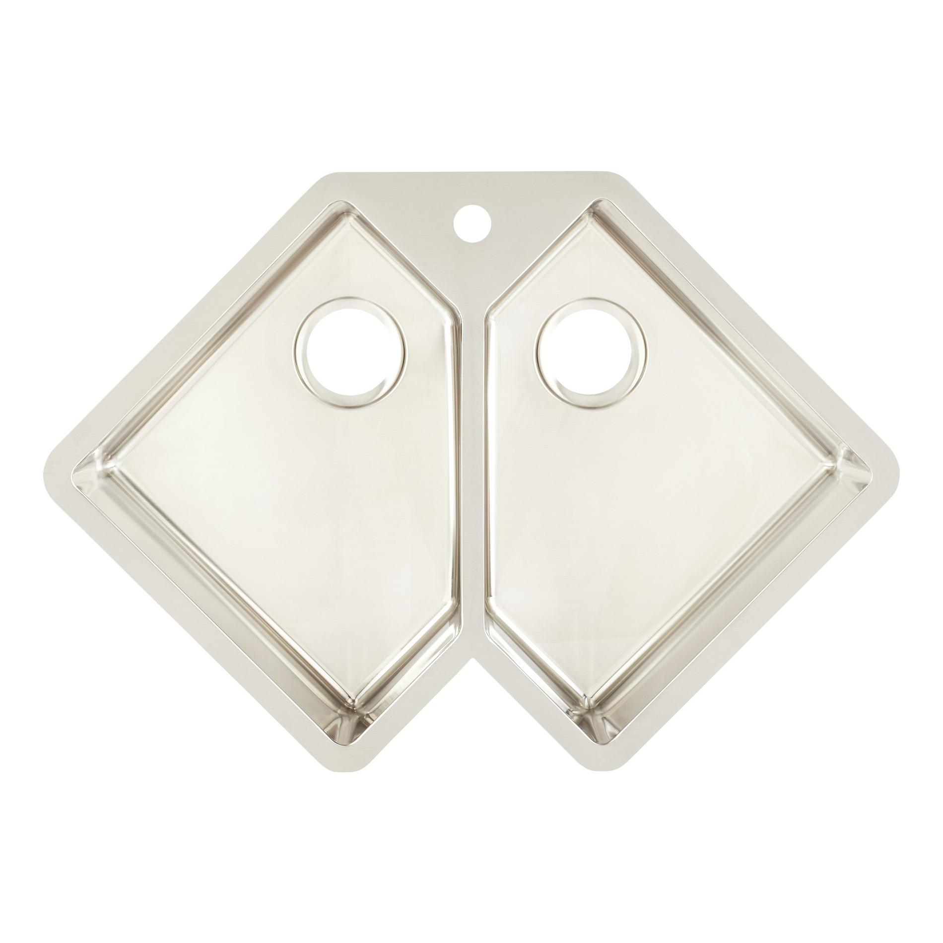 33" Infinite Corner Stainless Steel Undermount Sink | Signature Hardware