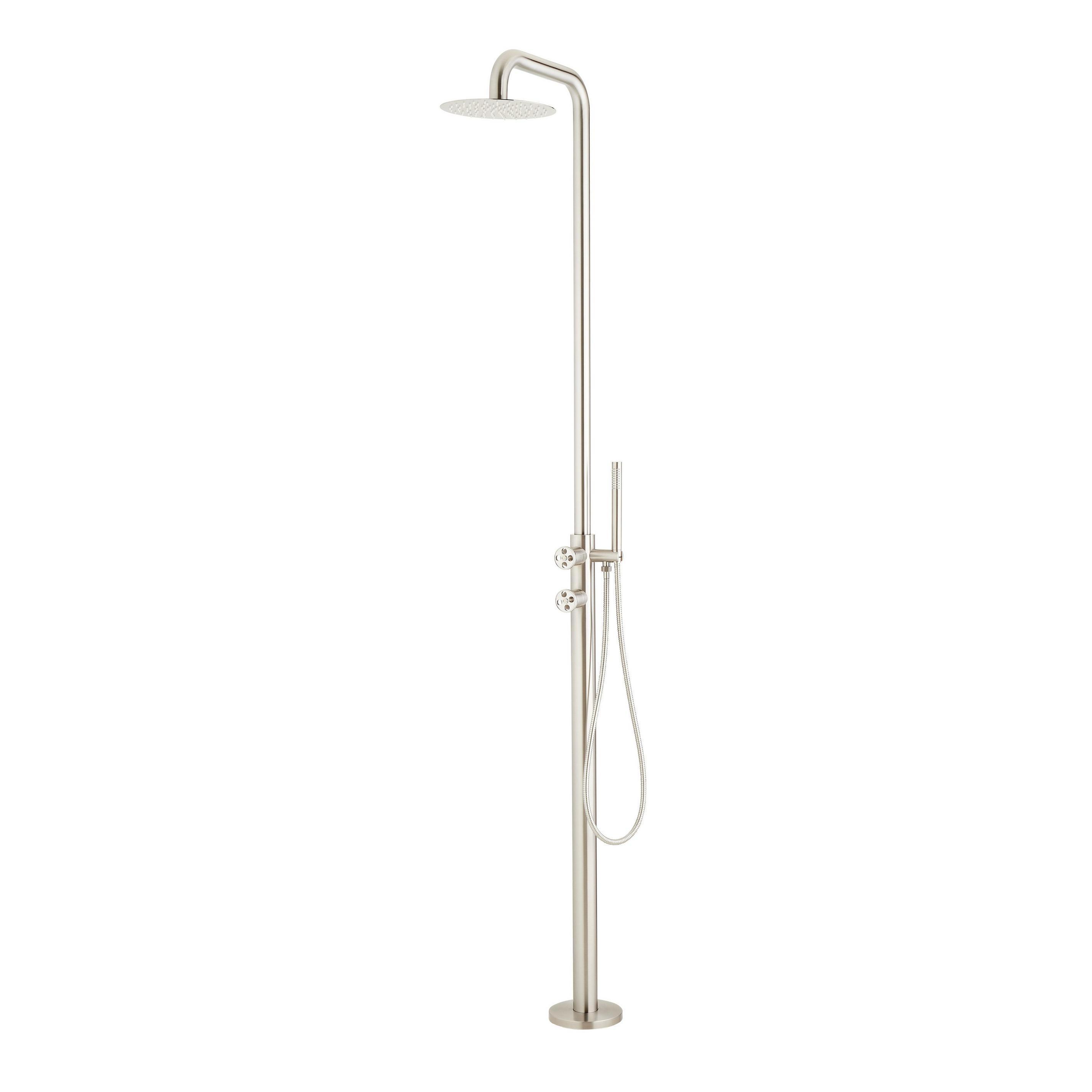 Tinsley Freestanding Outdoor Shower Panel With Hand Shower - Stainless ...
