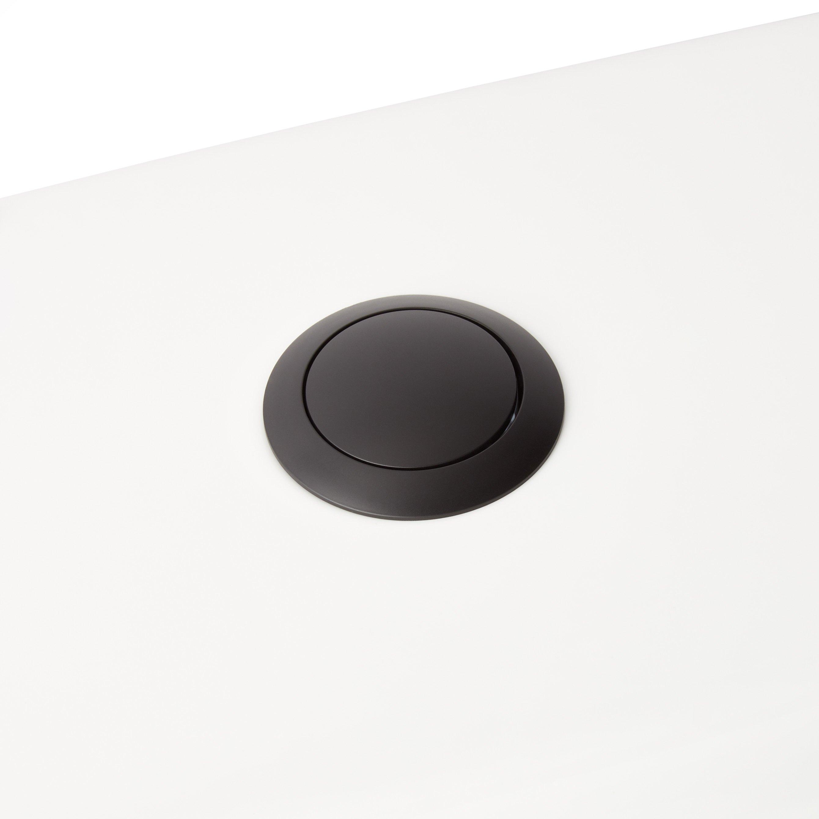 Push Button Flush Actuator - Matte Black | Signature Hardware