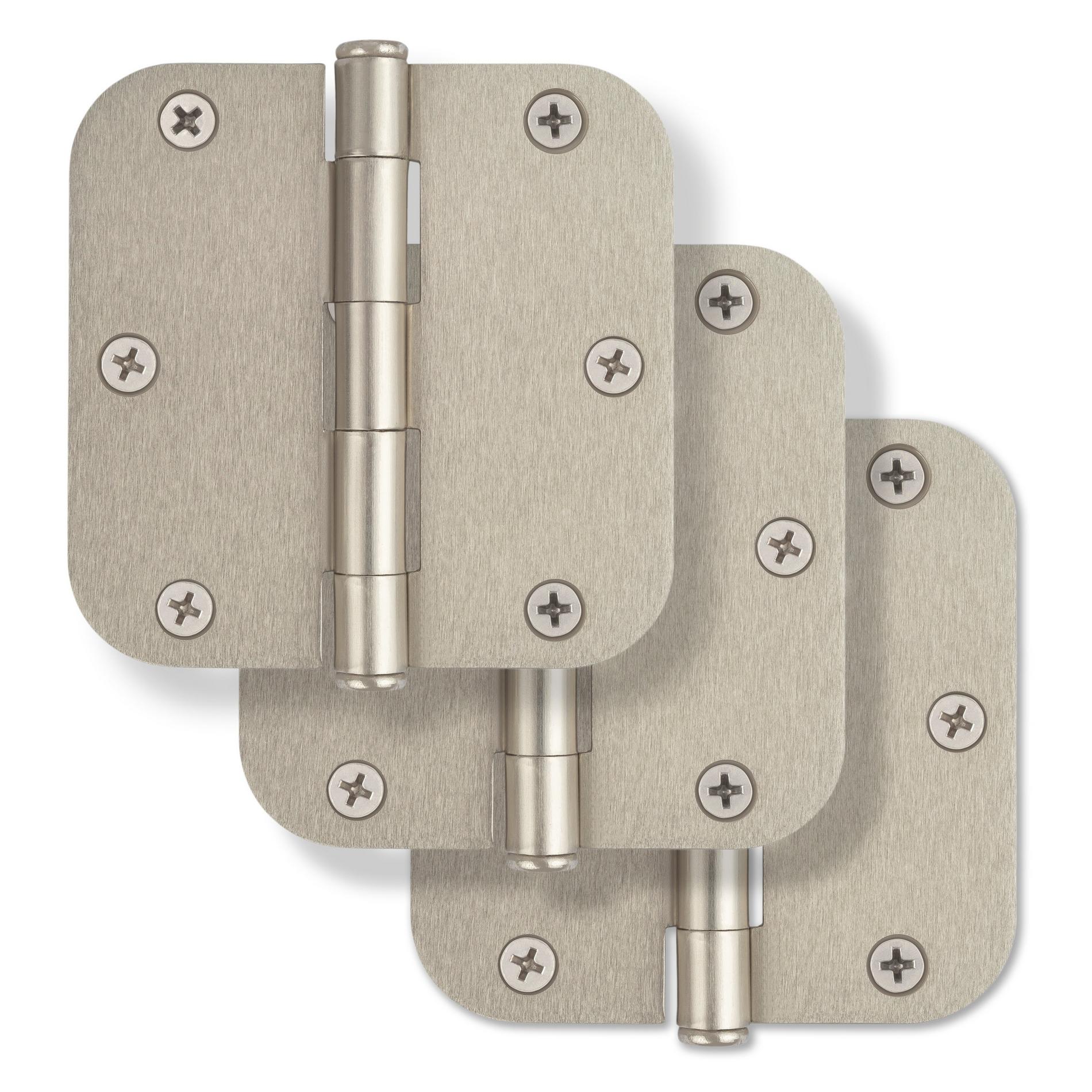 Rounded Steel Door Hinge With Plain Bearing - 3 Pack | Signature Hardware
