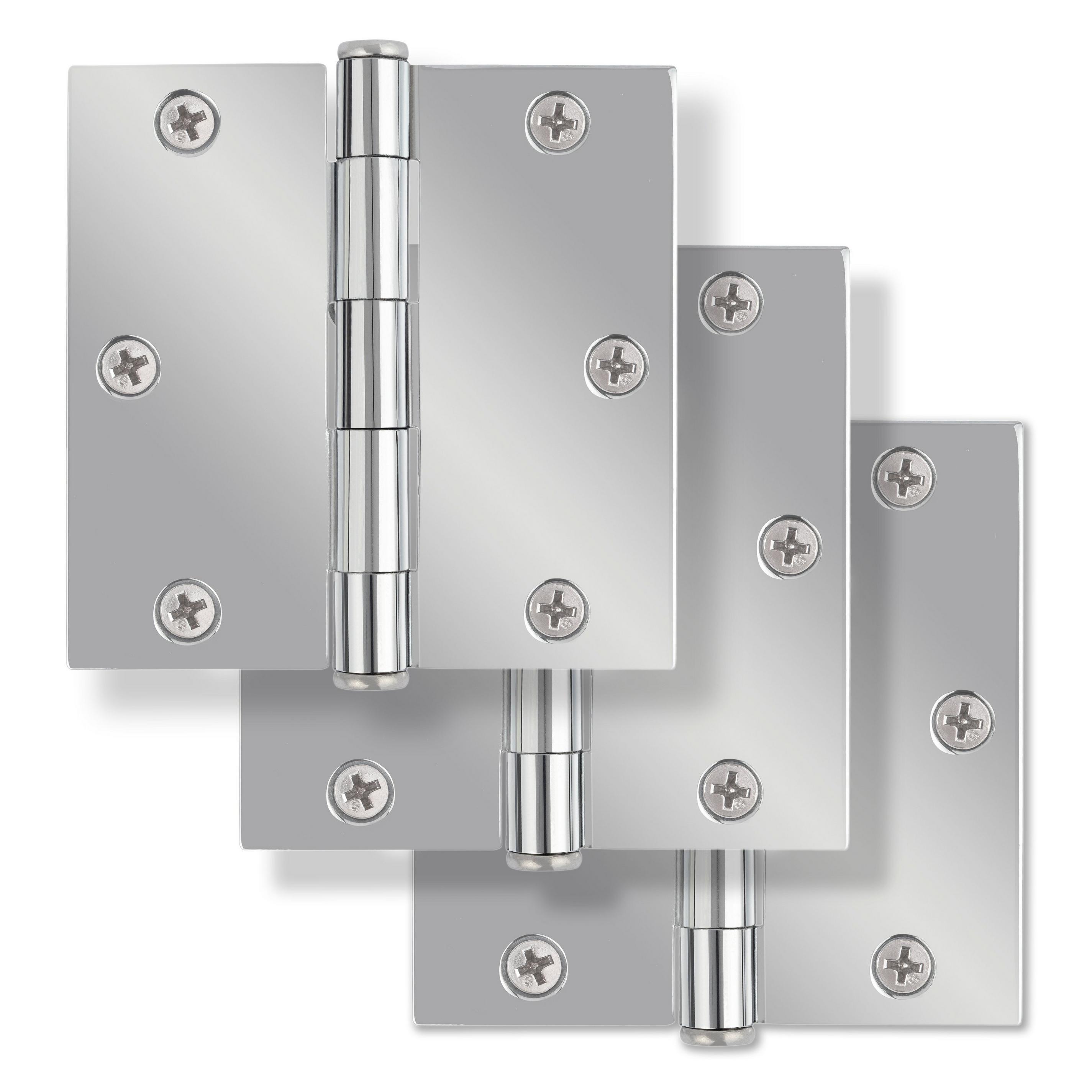 Square Steel Door Hinge With Plain Bearing - 3 Pack | Signature Hardware