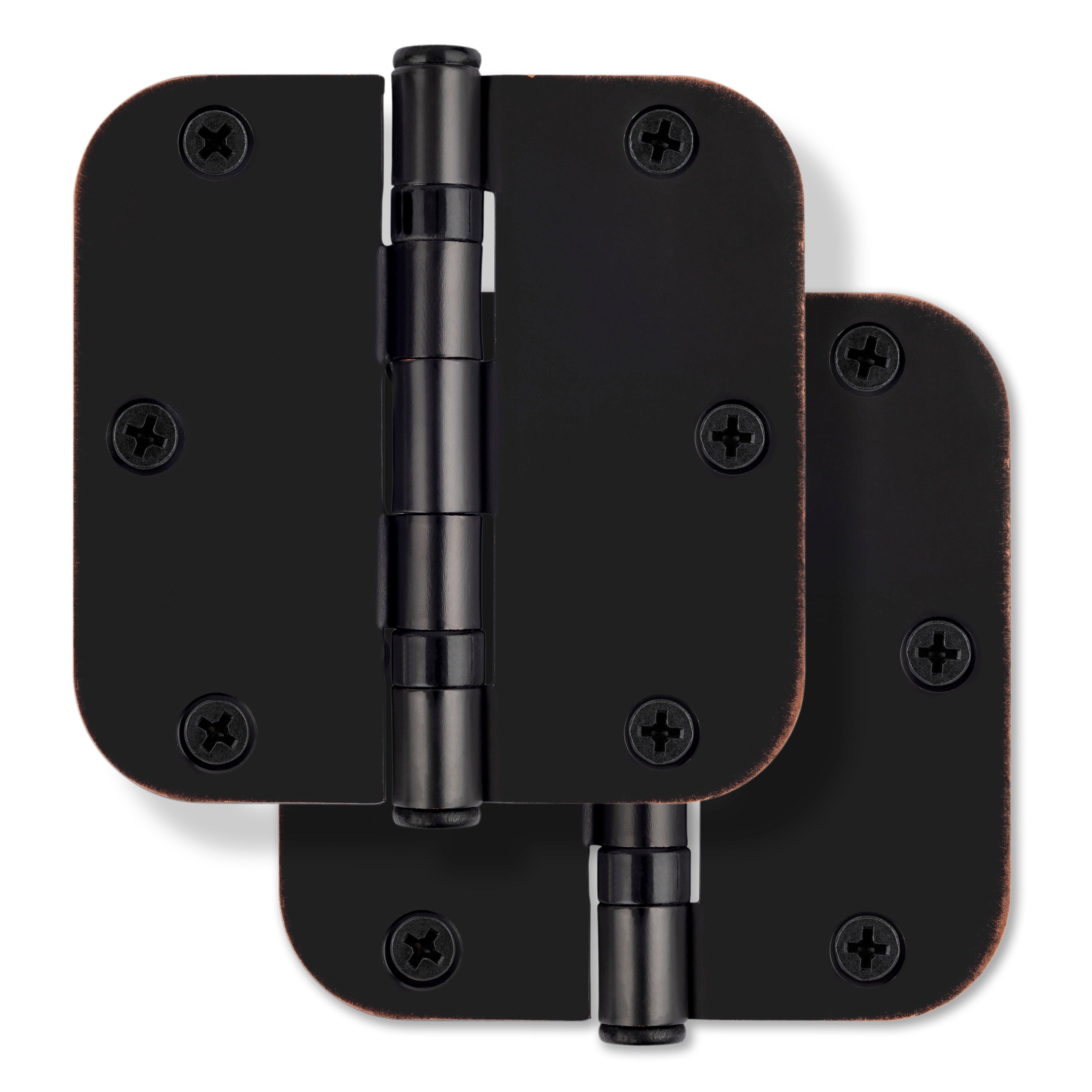 Rounded Steel Door Hinge With Ball Bearing - 2 Pack | Signature Hardware