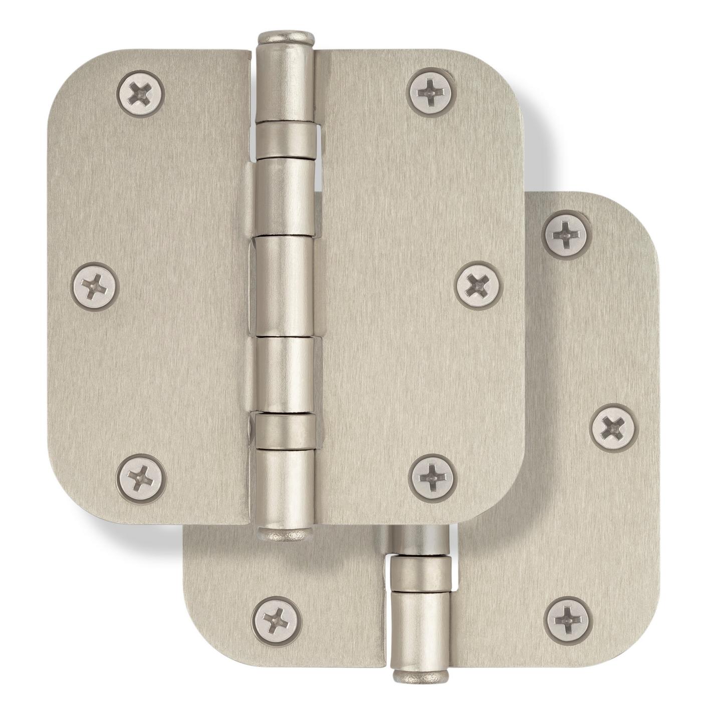 Rounded Steel Door Hinge With Ball Bearing - 2 Pack | Signature Hardware