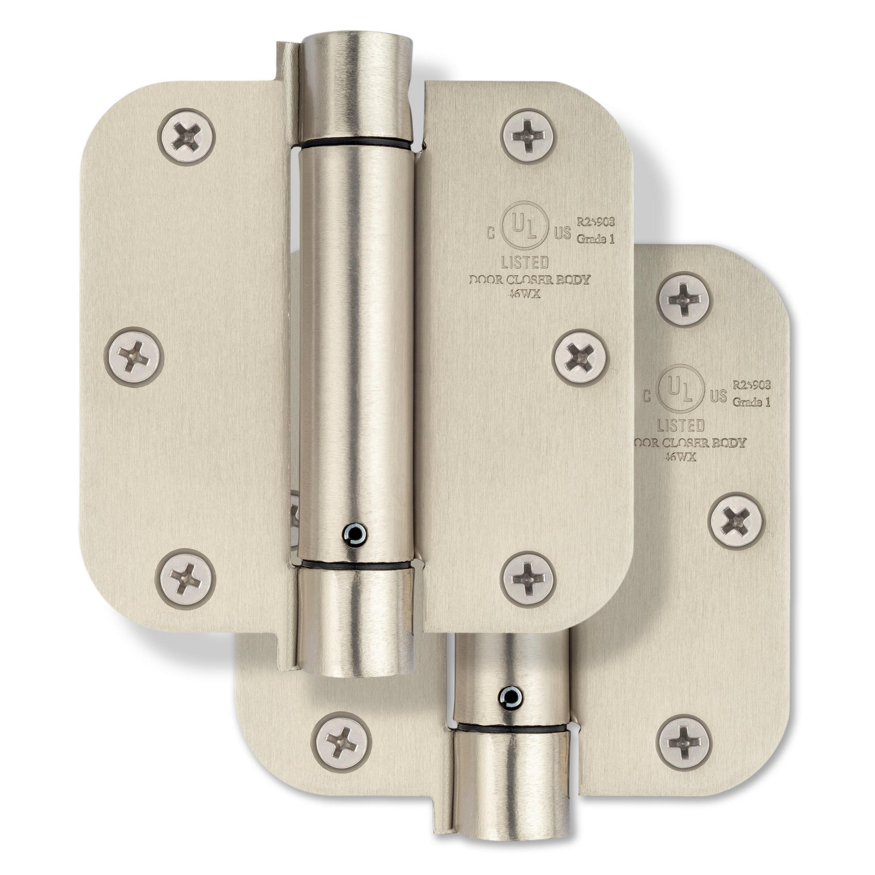 Rounded Steel Door Hinge With Spring Hinge - 2 Pack | Signature Hardware