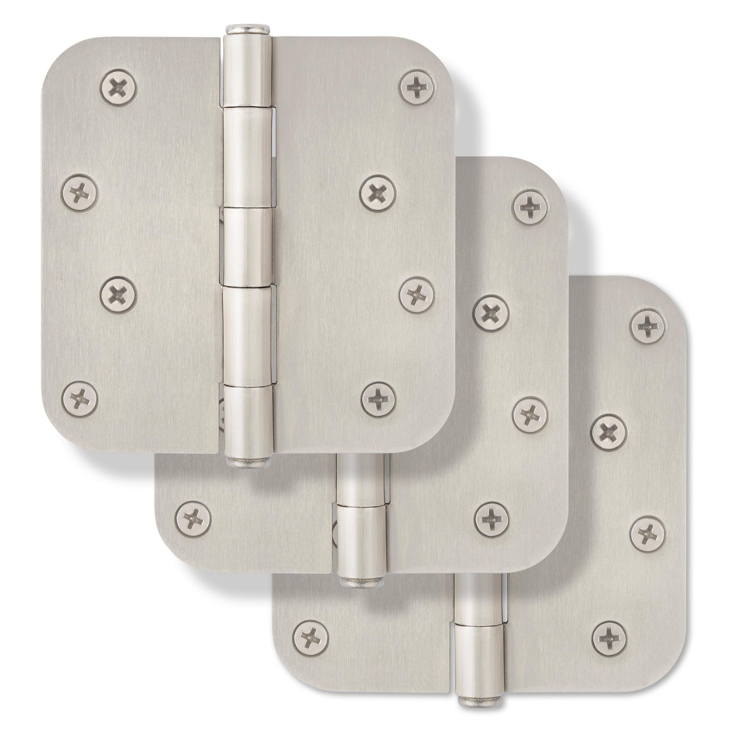 Rounded Steel Door Hinge With Plain Bearing - 3 Pack | Signature Hardware
