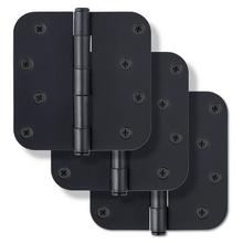 Rounded Steel Door Hinge With Plain Bearing - 3 Pack | Signature Hardware