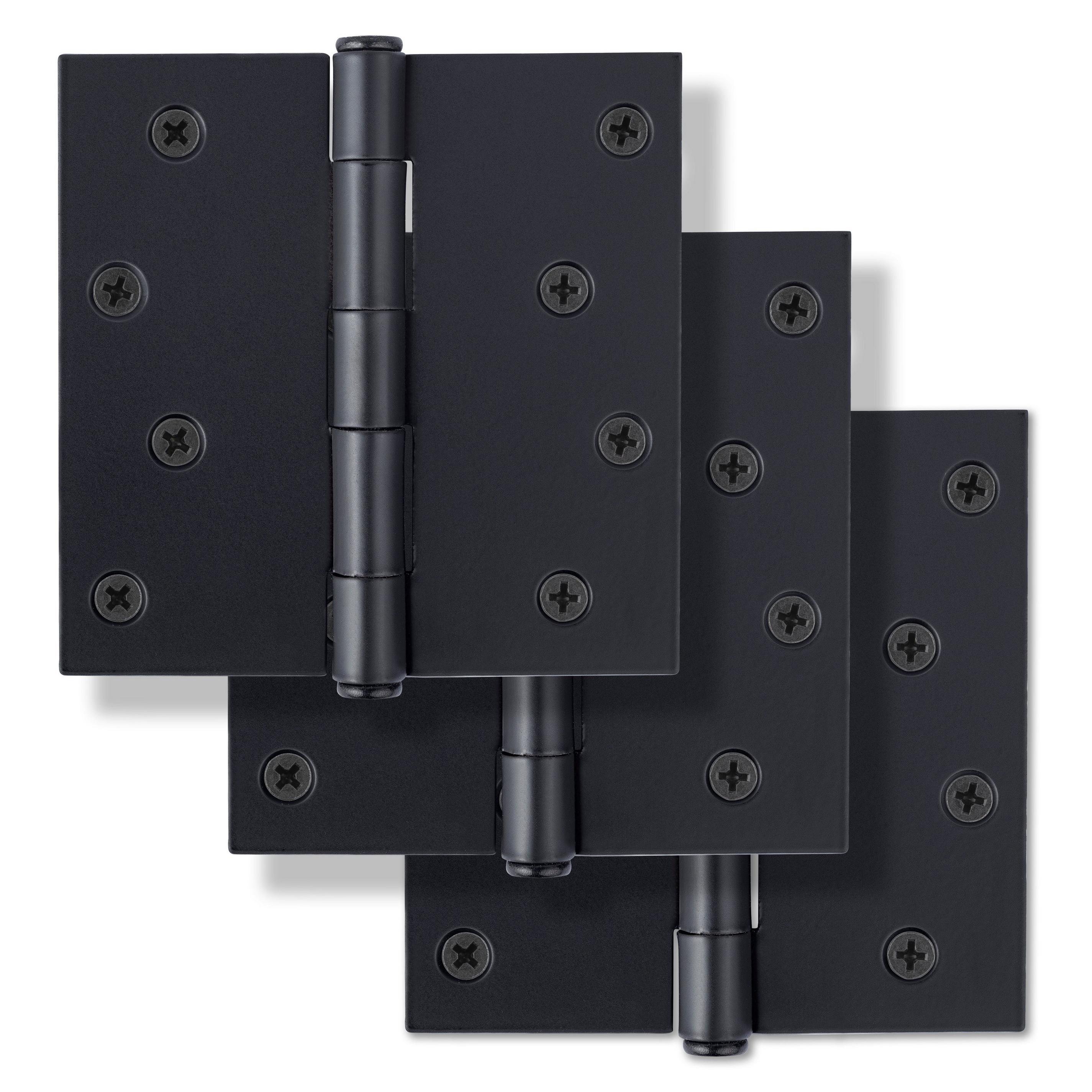 Square Steel Door Hinge With Plain Bearing - 3 Pack | Signature Hardware