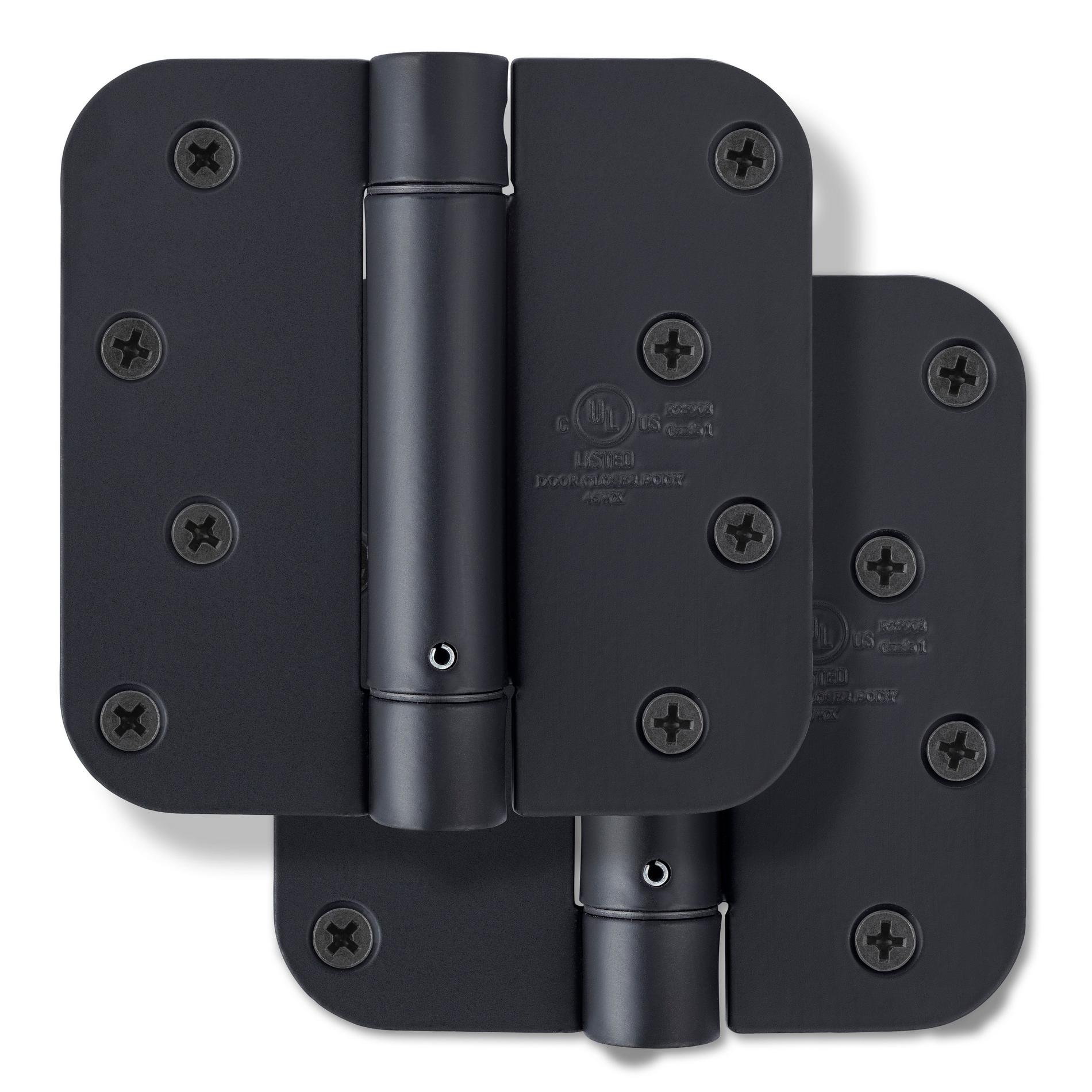 Rounded Steel Door Hinge With Spring Hinge - 2 Pack | Signature Hardware