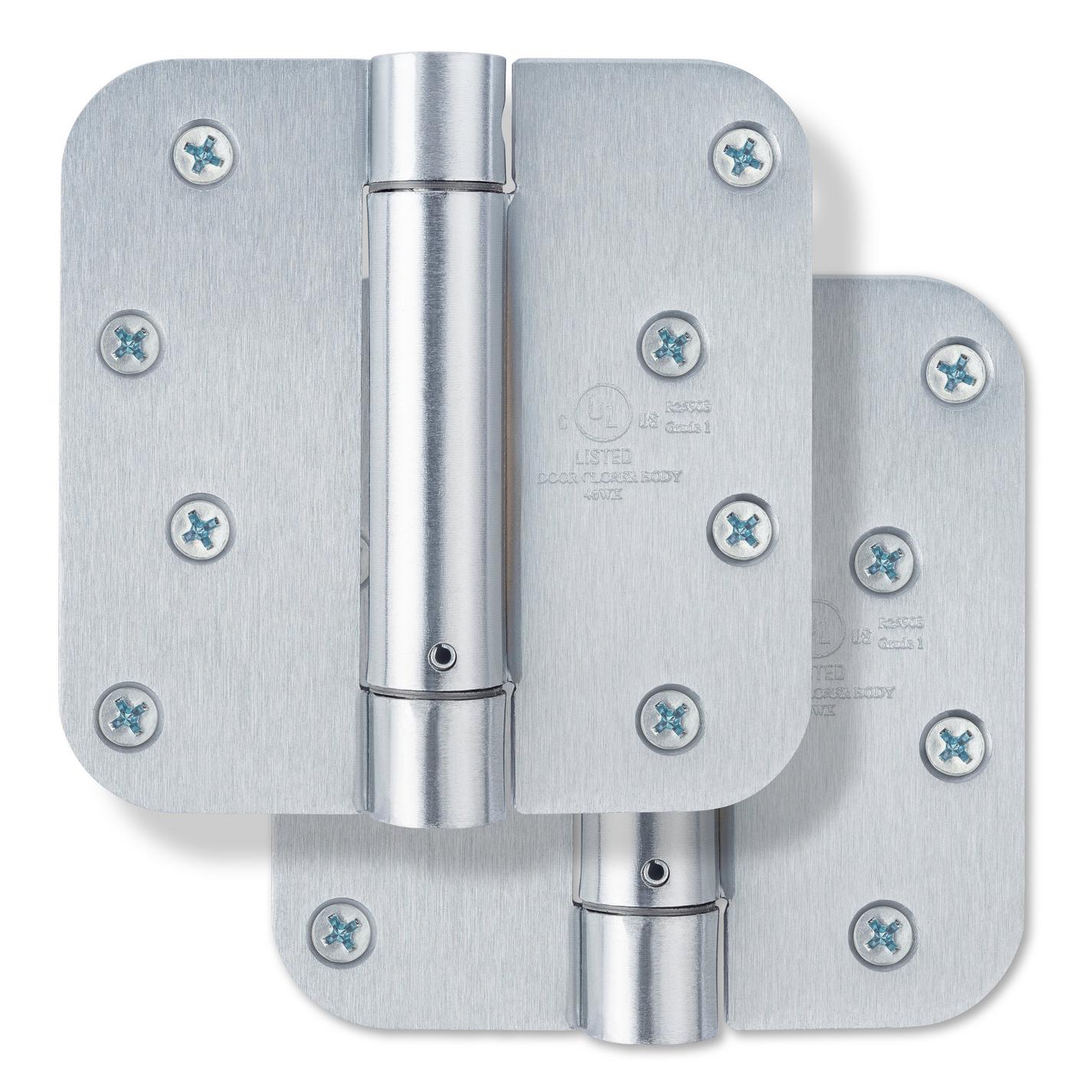 Rounded Steel Door Hinge With Spring Hinge - 2 Pack | Signature Hardware