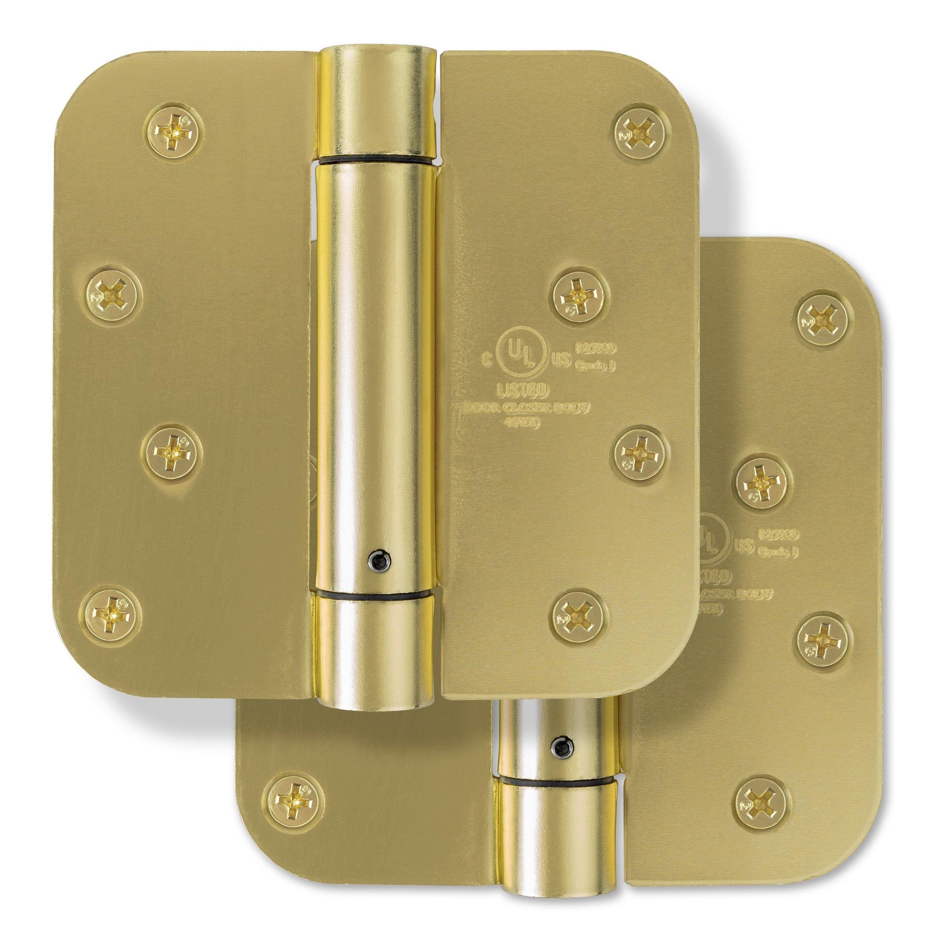 Rounded Steel Door Hinge With Spring Hinge - 2 Pack | Signature Hardware