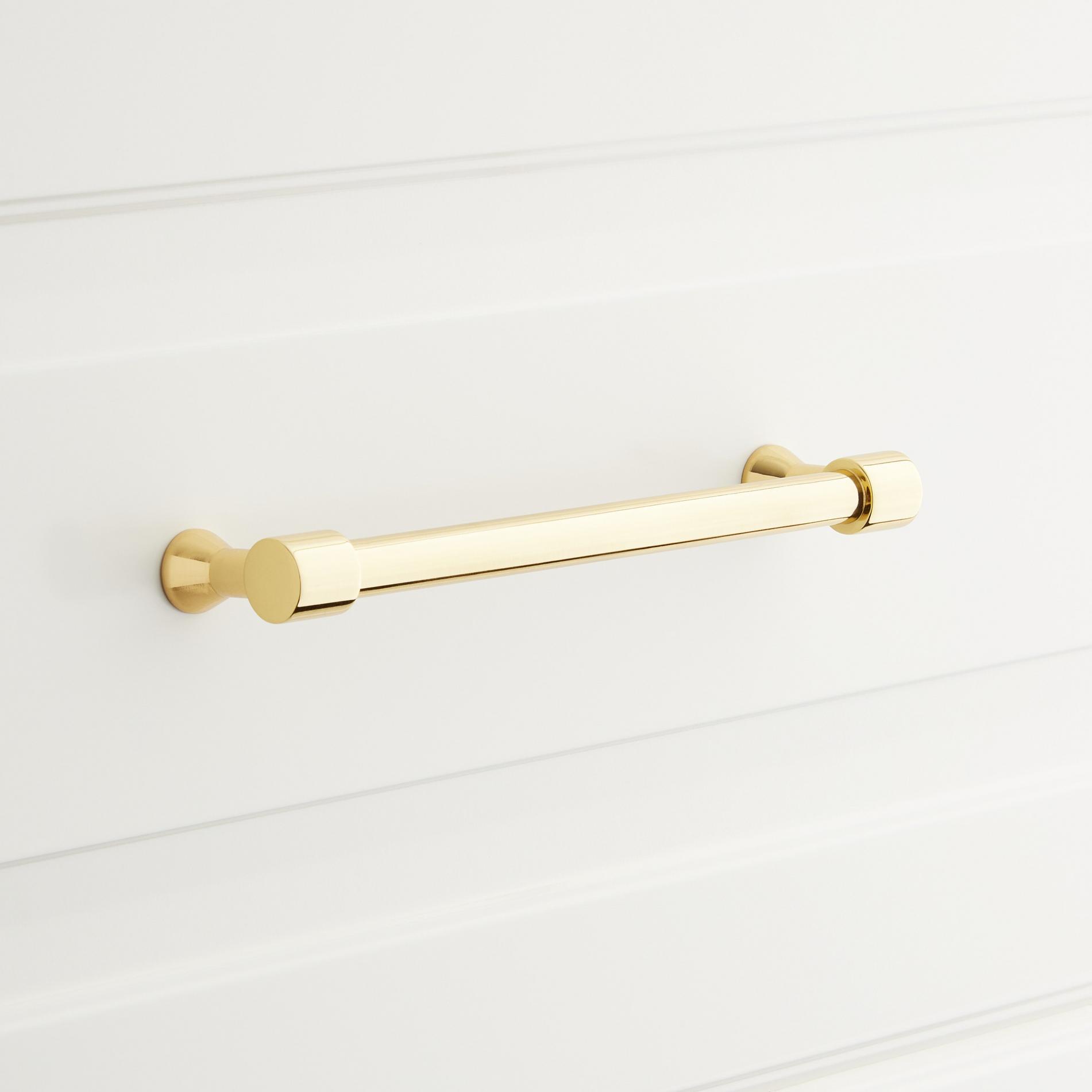 6" Strasbourg Solid Brass Cabinet Pull - Polished Brass | Signature ...