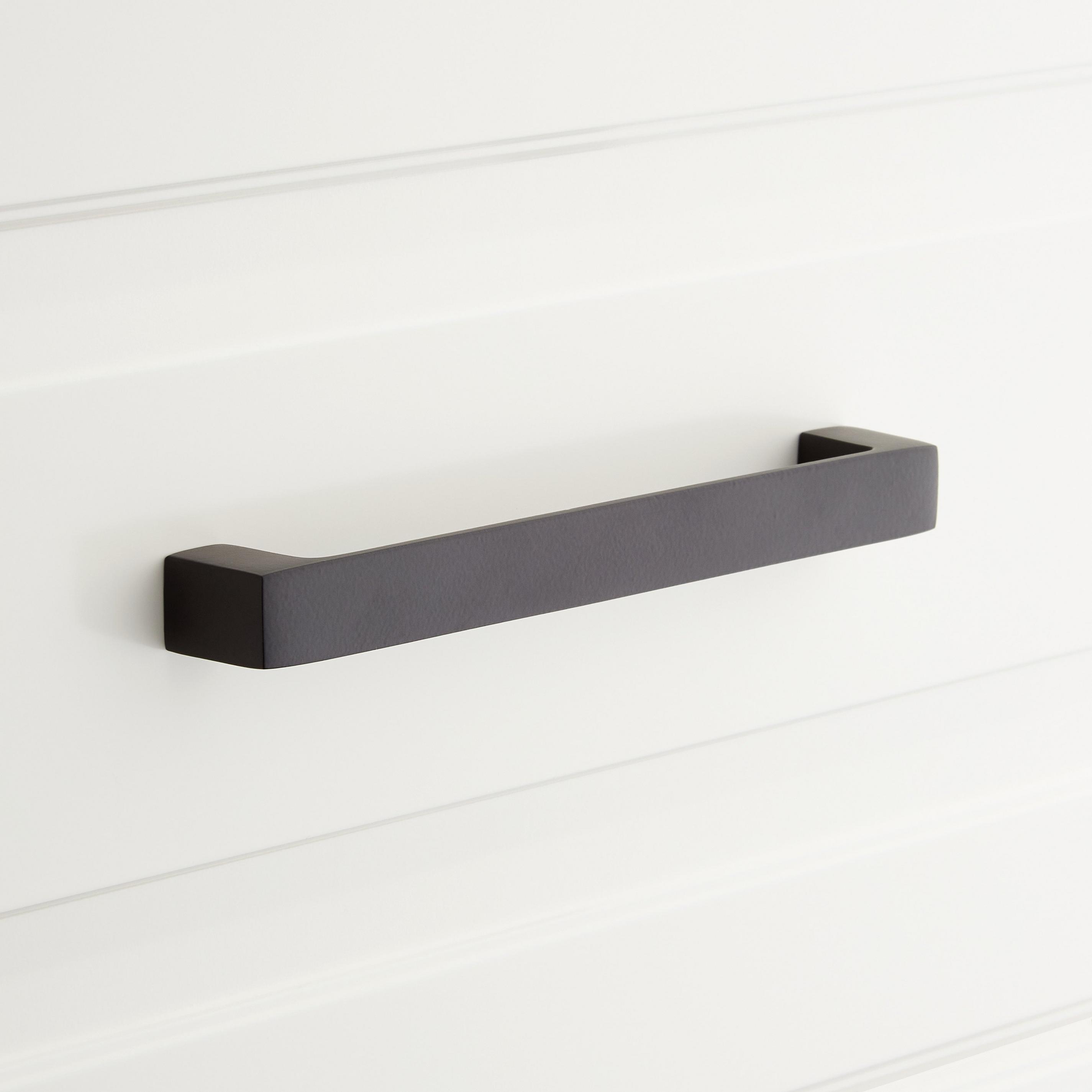 5" Gebara Brass Cabinet Pull - Matte Black | Signature Hardware