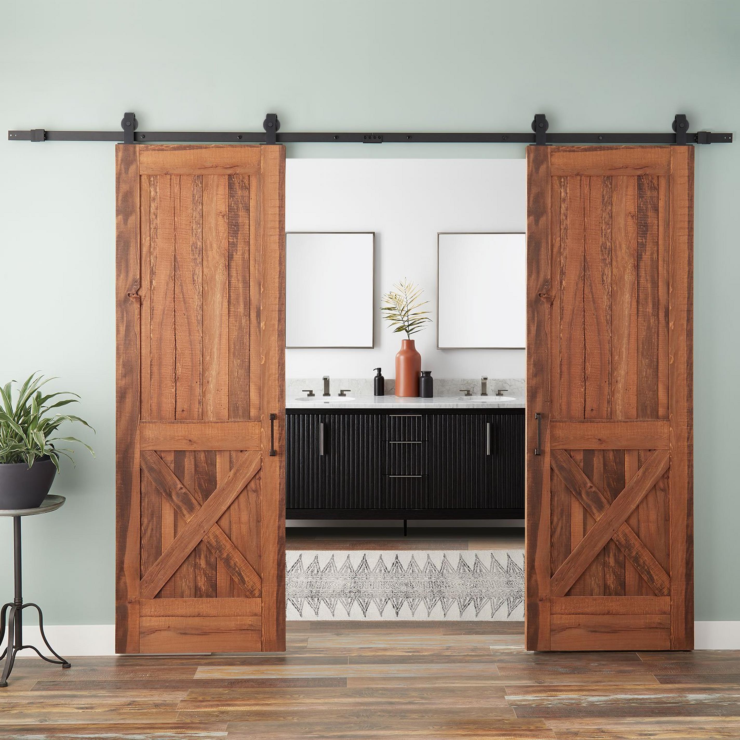 Bowden Barn Door - Second Door Kit - Top Mount - Black | Signature Hardware