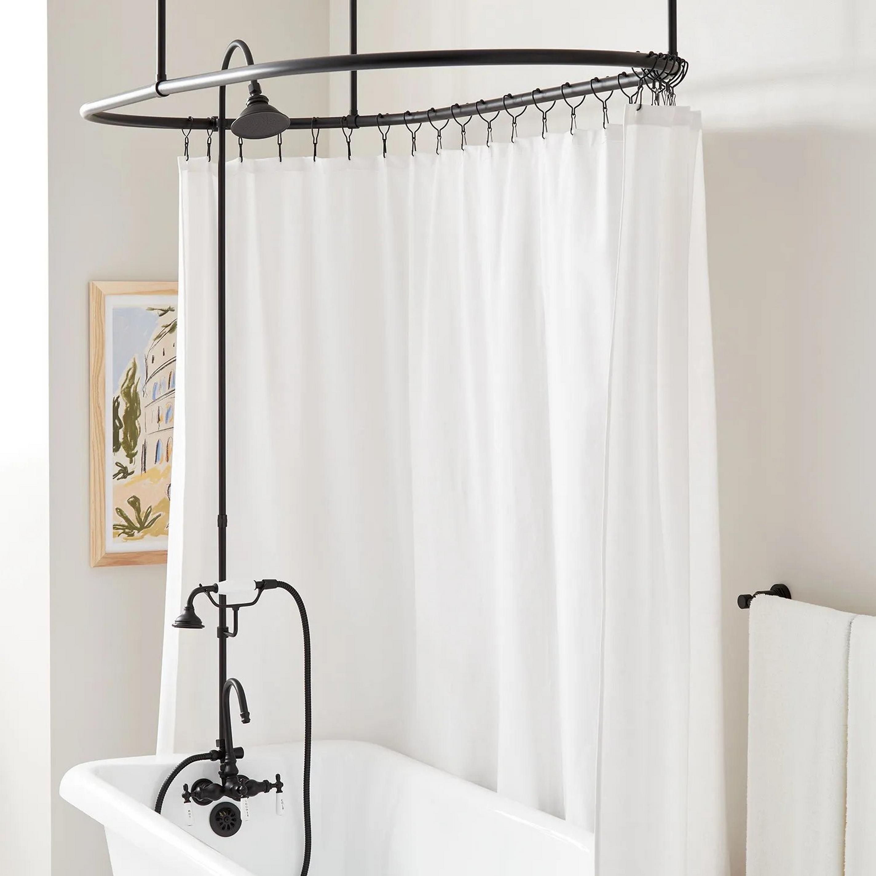 Gooseneck Shower Conversion Kit with Hand Shower - 60" x 30" Oval ...