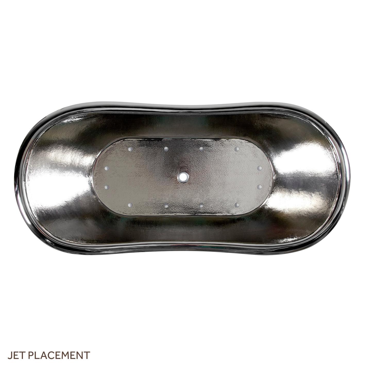 72" Paige Copper Double-Slipper Air Tub - Nickel Interior | Signature ...