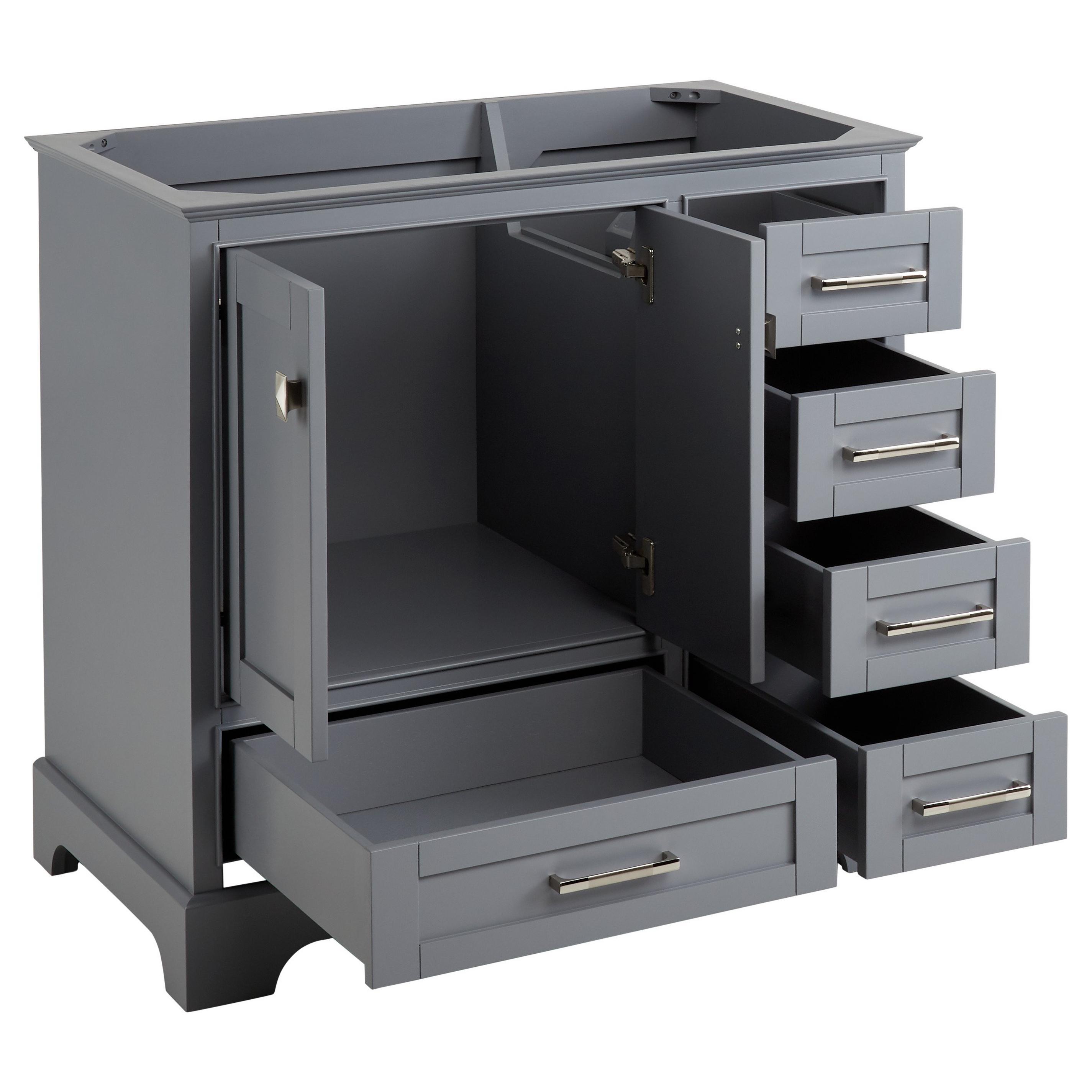 36" Quen Vanity With Undermount Sink - Gray | Signature Hardware