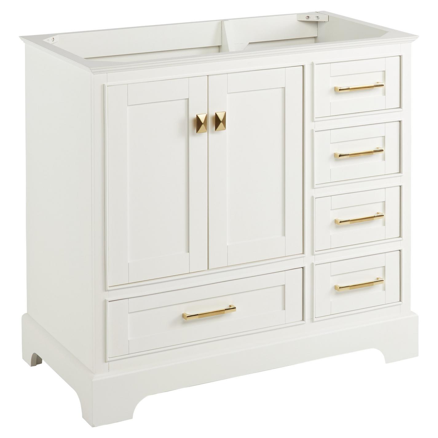 36" Quen Vanity - Soft White - Vanity Cabinet Only | Signature Hardware