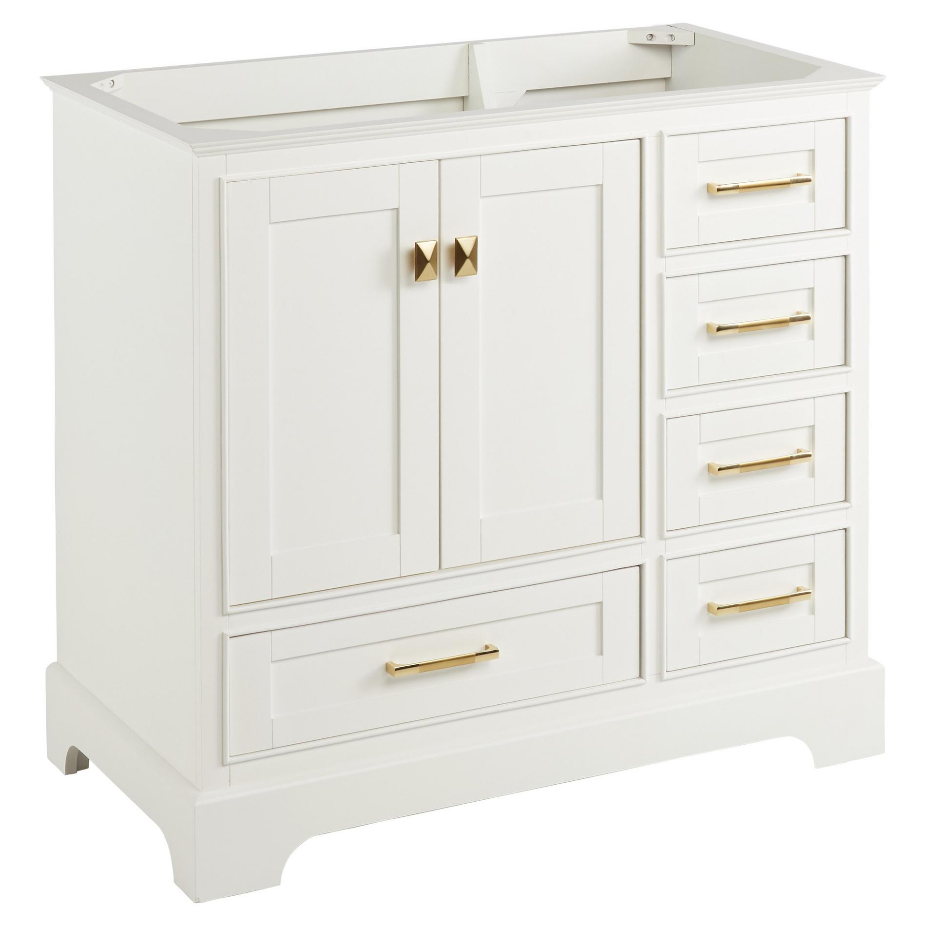 36" Quen Vanity - Soft White - Vanity Cabinet Only | Signature Hardware