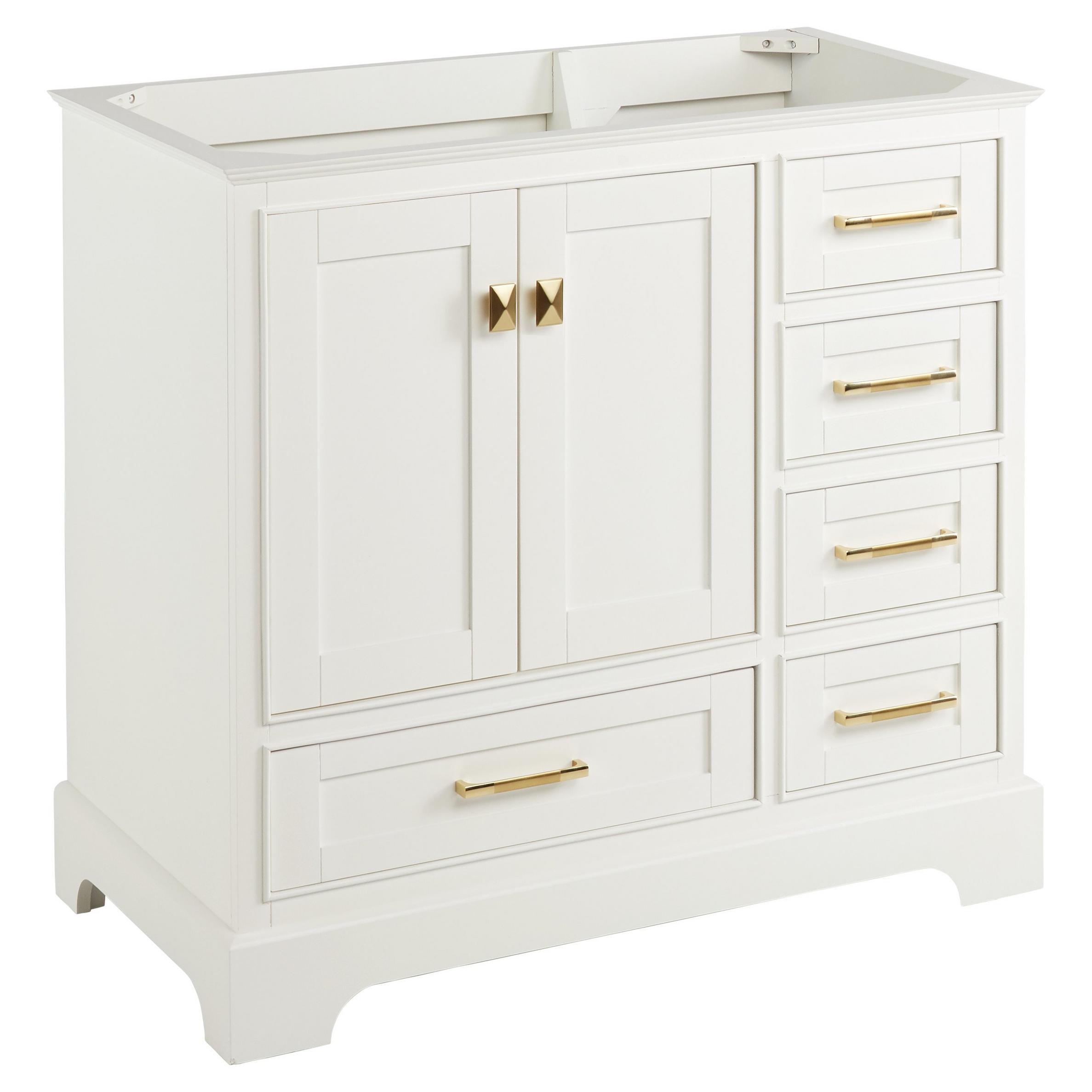 36" Quen Vanity - Soft White - Vanity Cabinet Only | Signature Hardware