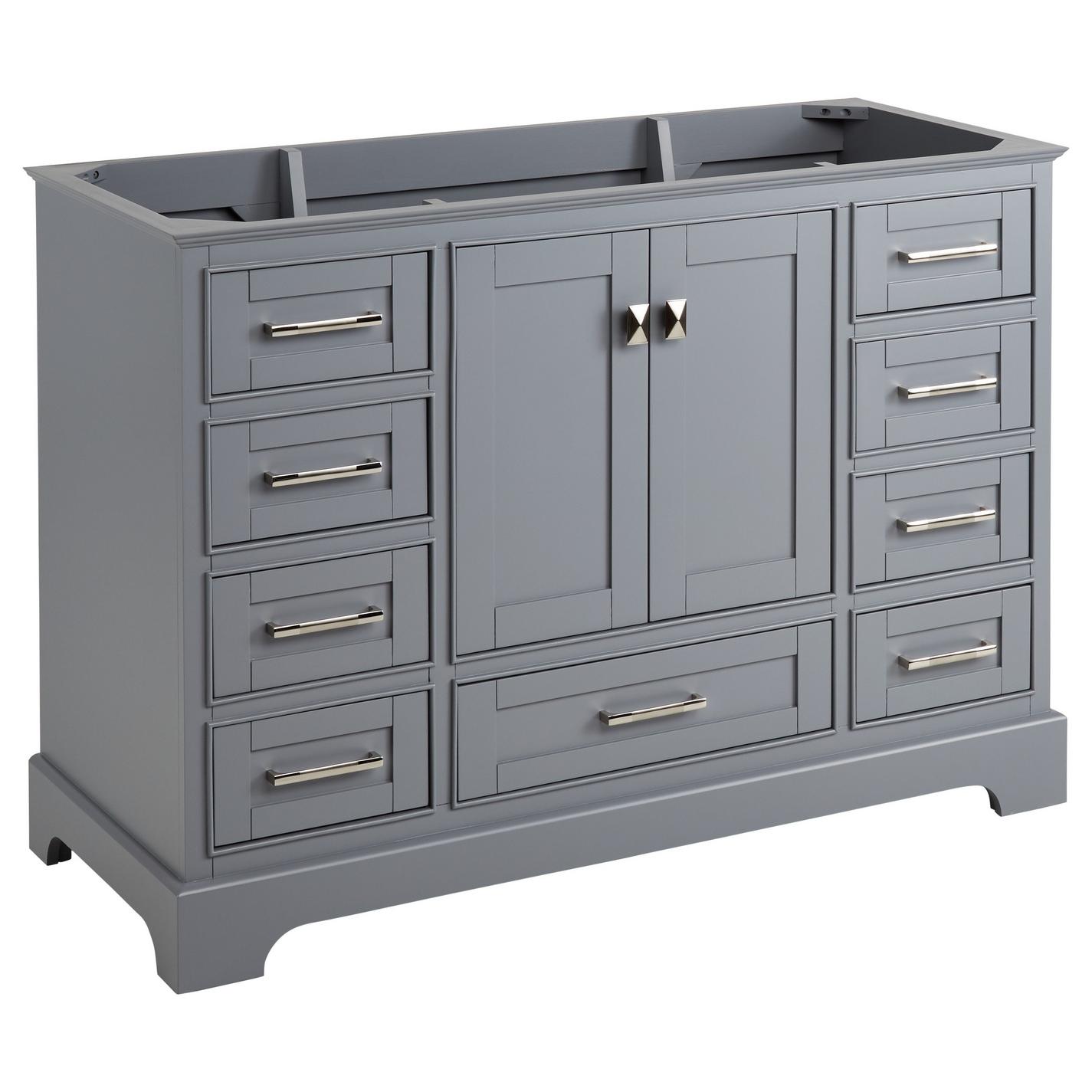 48" Quen Vanity - Gray - Vanity Cabinet Only | Signature Hardware
