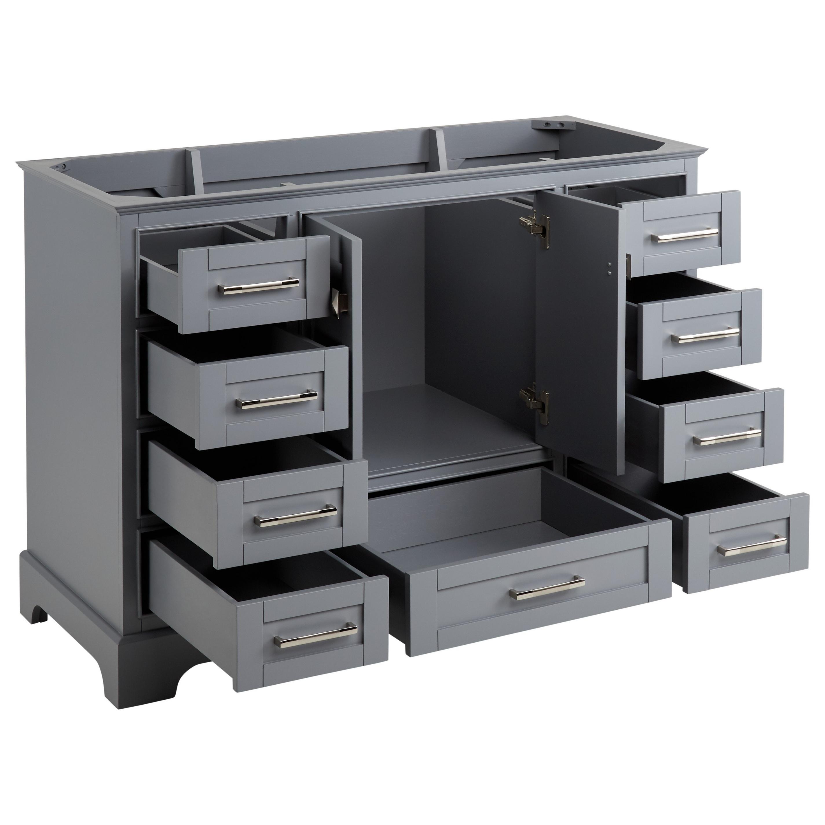 48" Quen Vanity With Rectangular Undermount Sink - Gray | Signature ...