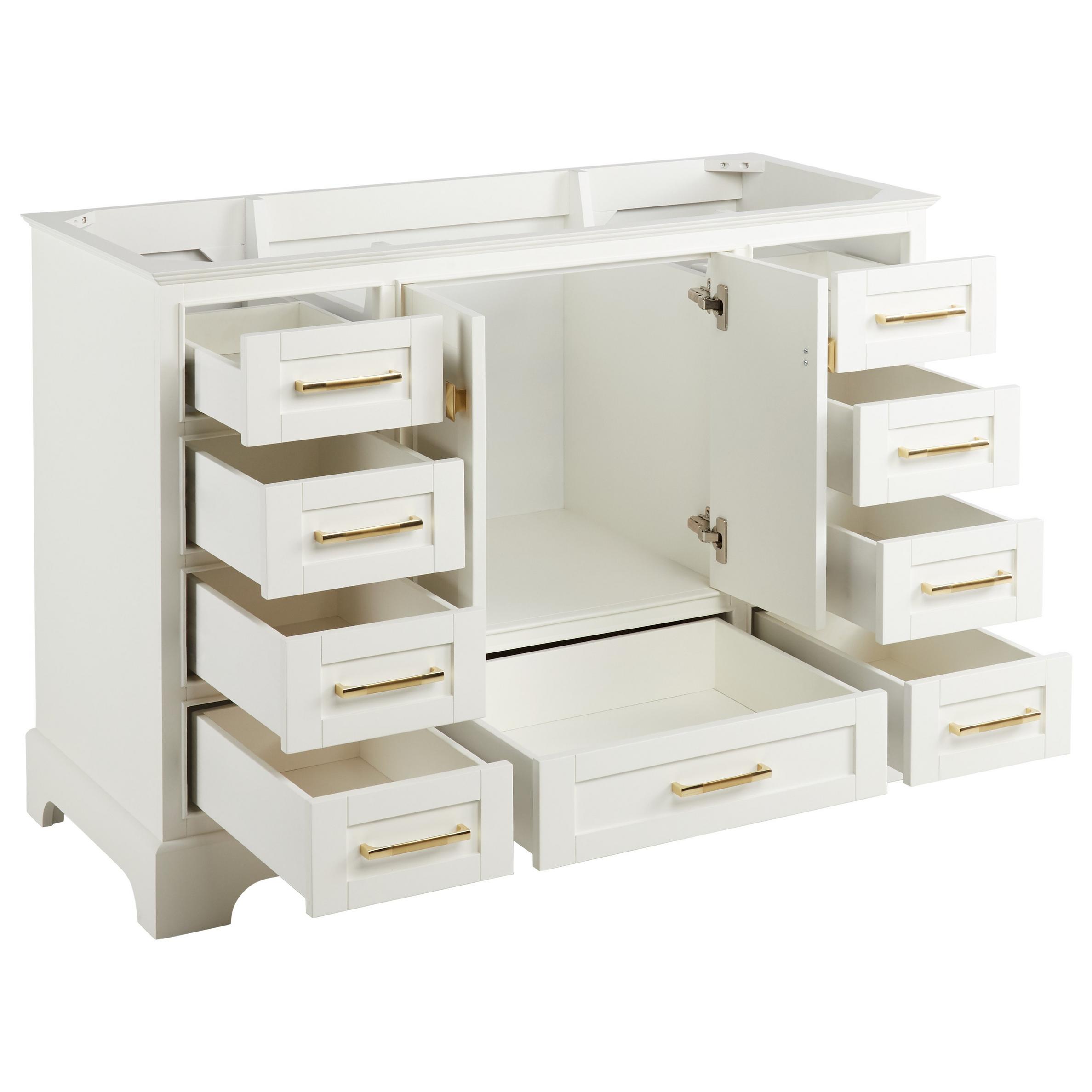 48" Quen Vanity With Rectangular Undermount Sink - Soft White ...