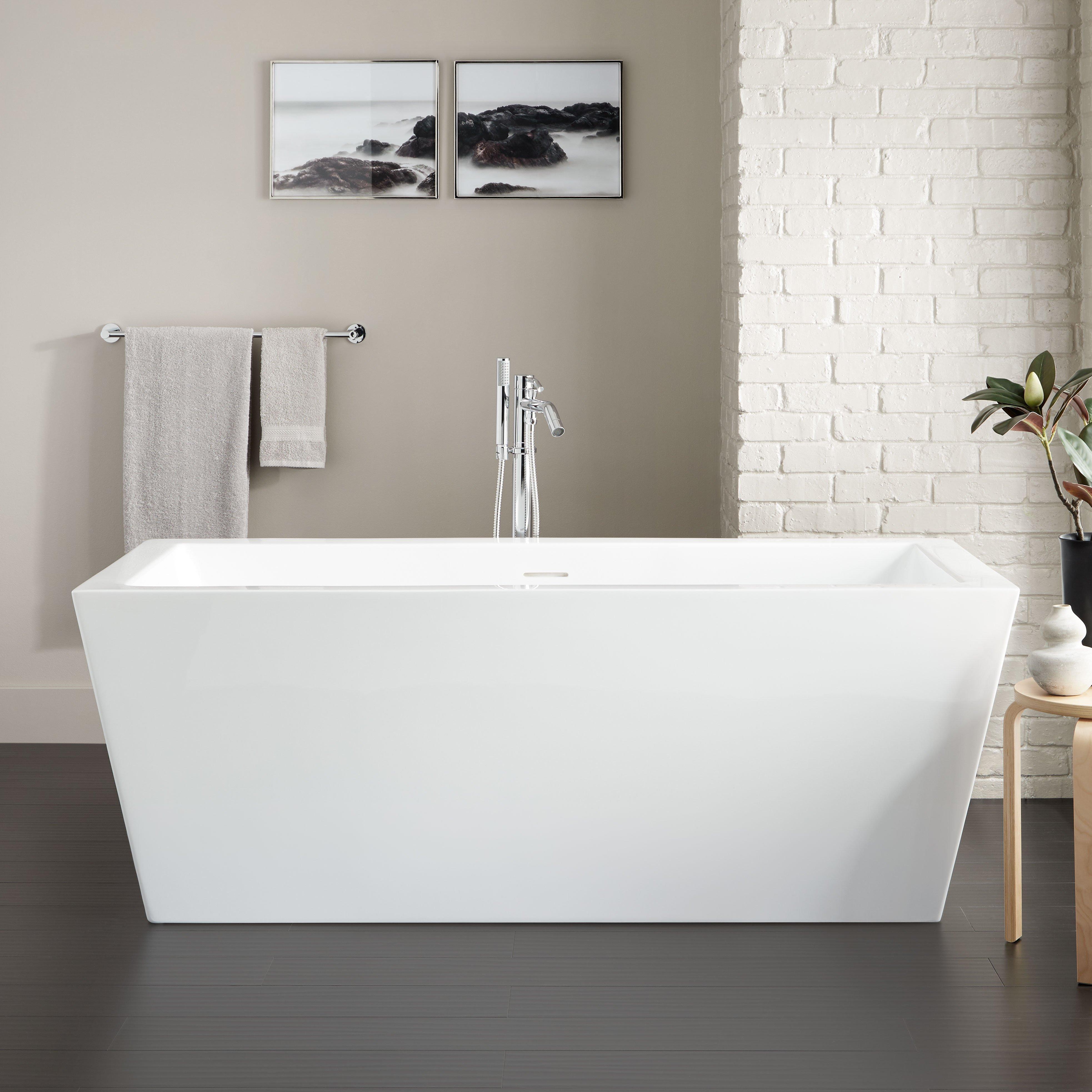 71" Eaton Acrylic Freestanding Air Tub with Foam | Signature Hardware